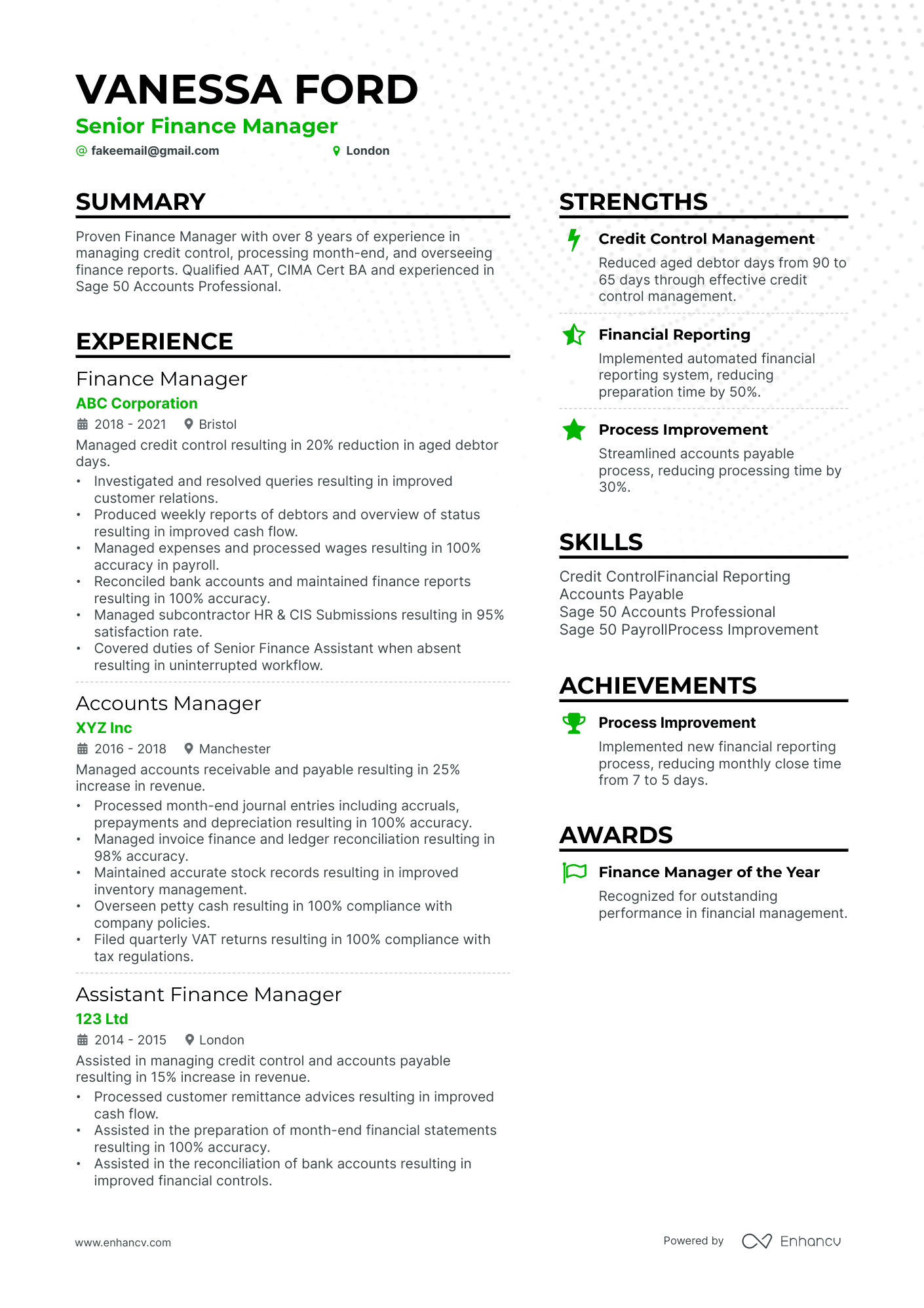 13 Finance Manager Resume Examples & Guide for 2024