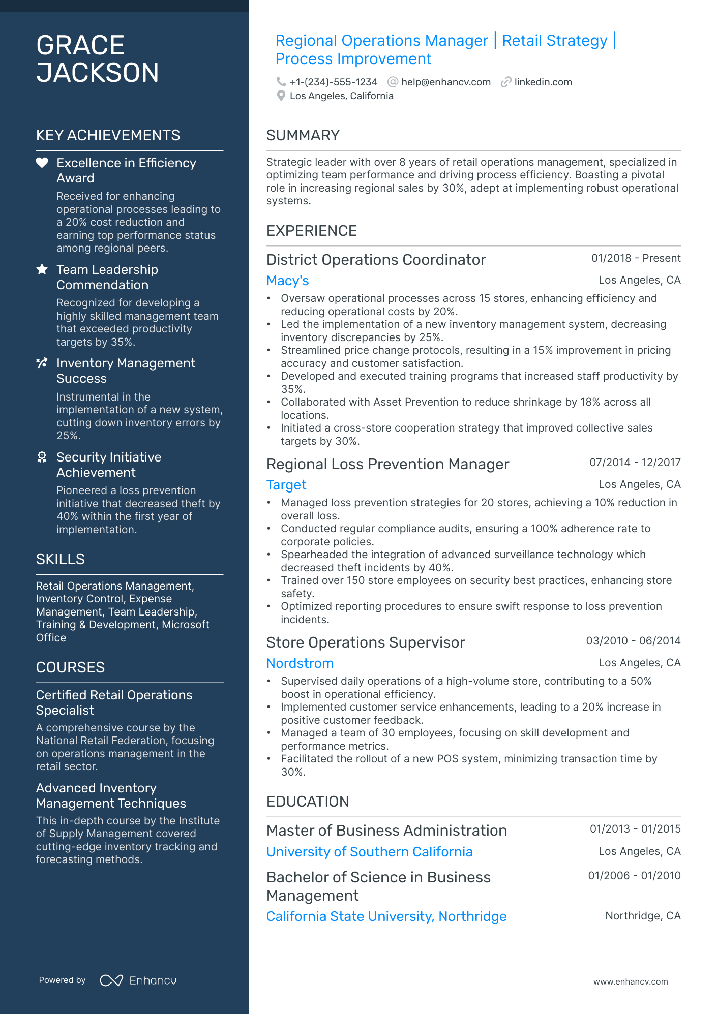 10 Regional Operations Manager Resume Examples & Guide for 2025