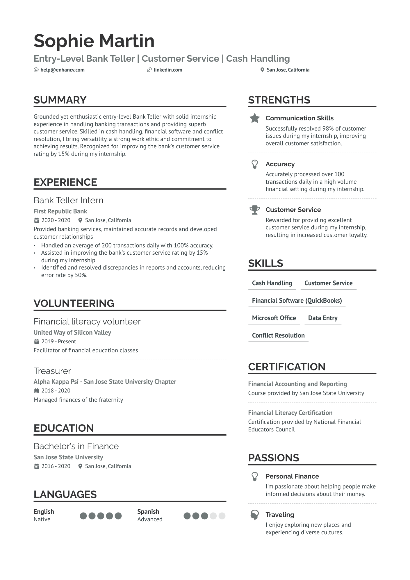 21 Bank Teller Resume Examples & Guide for 2026
