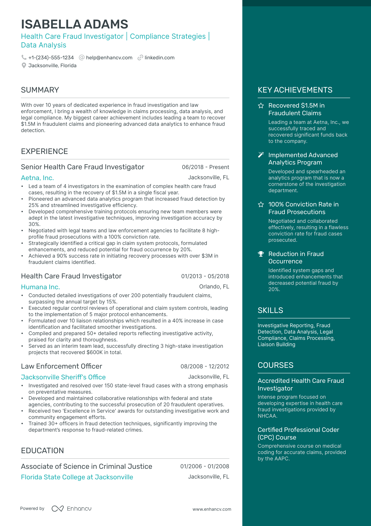 10 Fraud Investigator Resume Examples & Guide for 2026