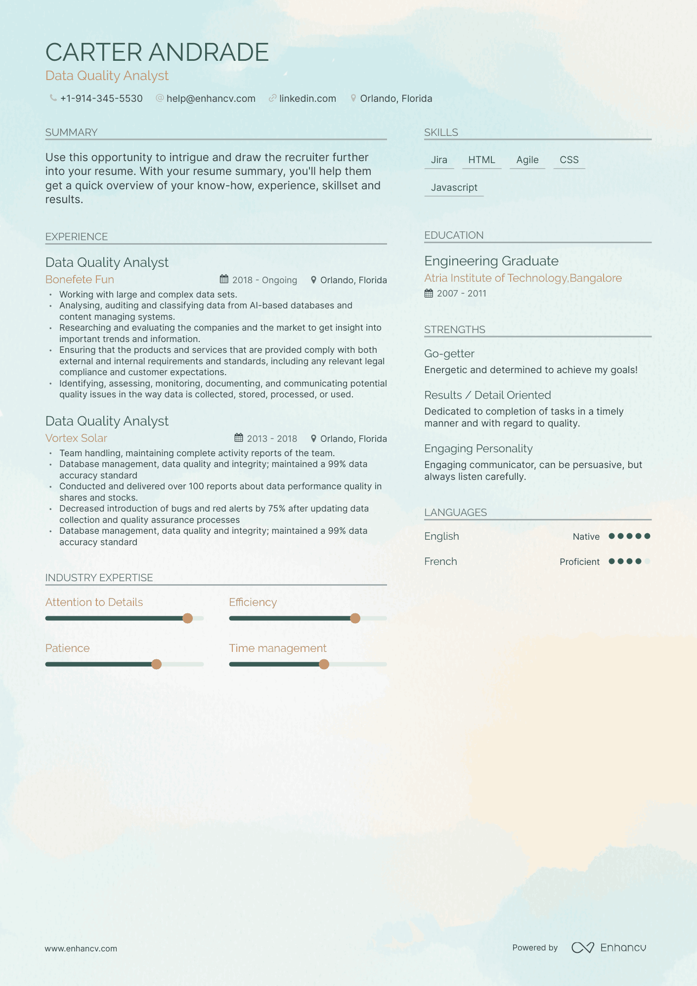 Data Quality Analyst Resume Examples & Guide for 2023 (Layout, Skills ...