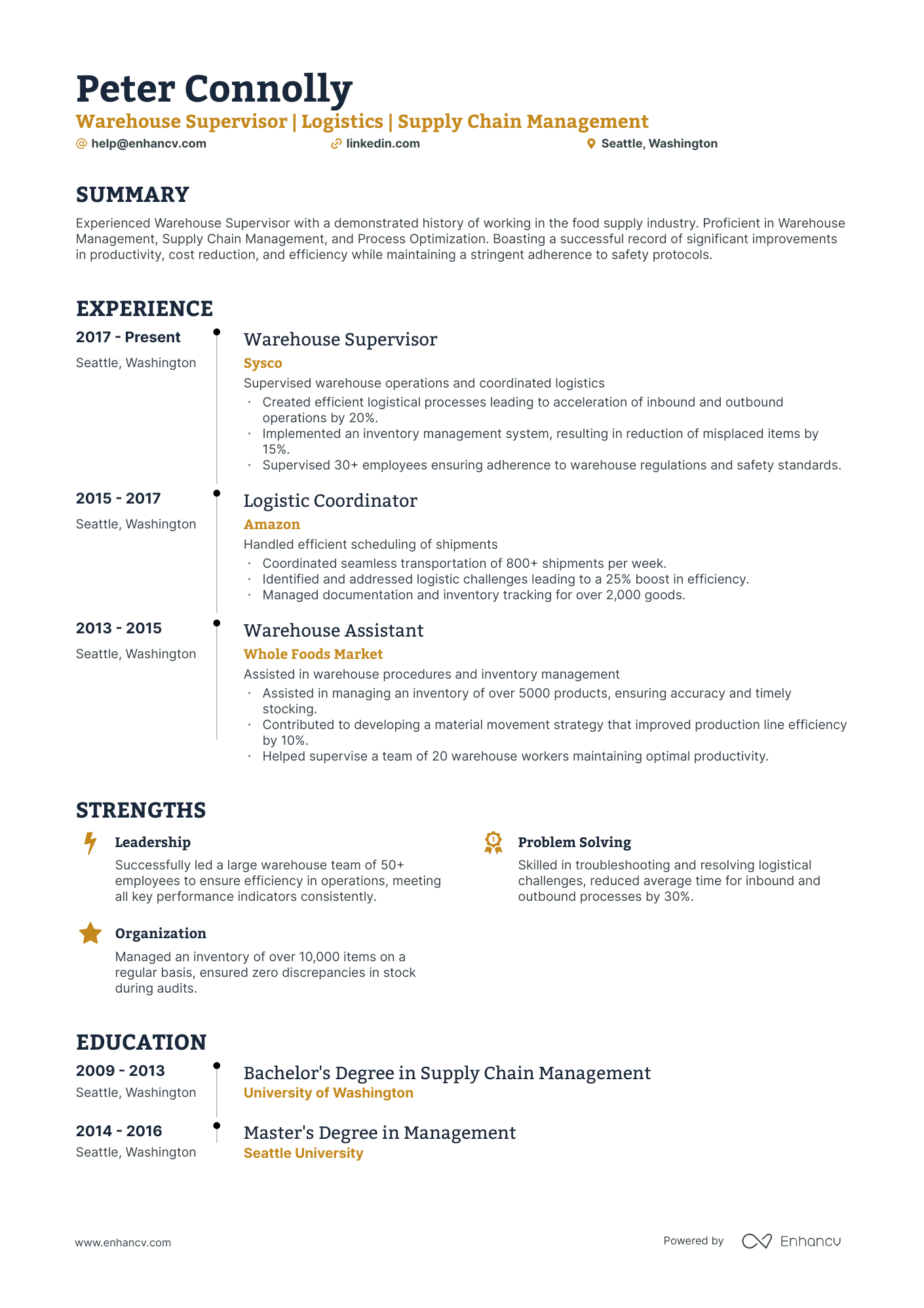 5 Warehouse Supervisor Resume Examples & Guide for 2024