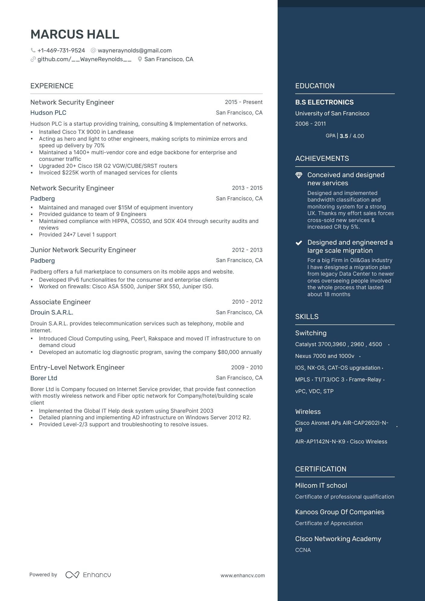 5 Network Security Engineer Resume Examples & Guide for 2024