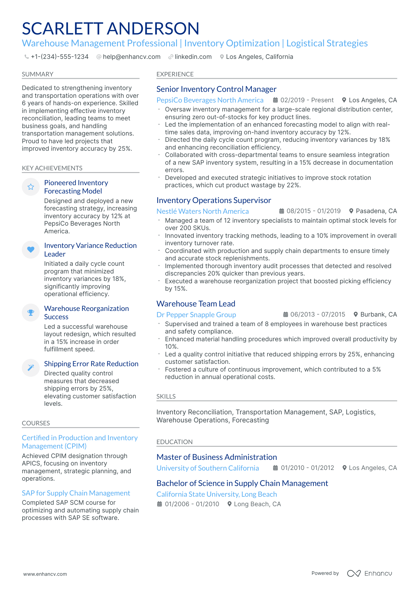 10 Transport Manager Resume Examples & Guide for 2025