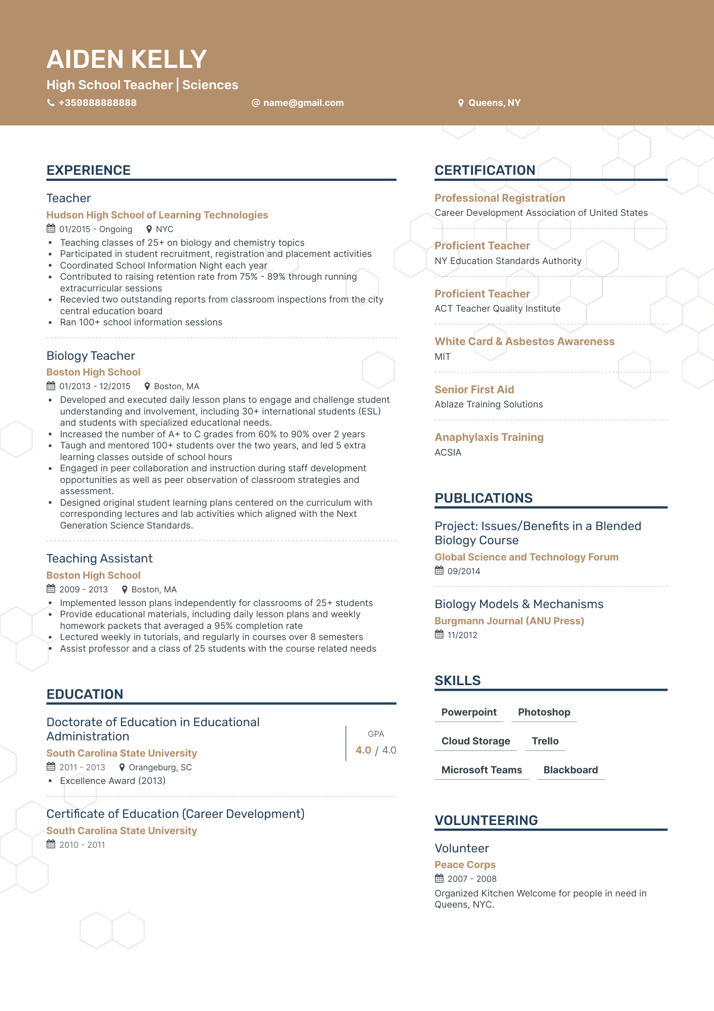 Teacher Resume Examples & Guide for 2023 | Resumes for Teaching Jobs