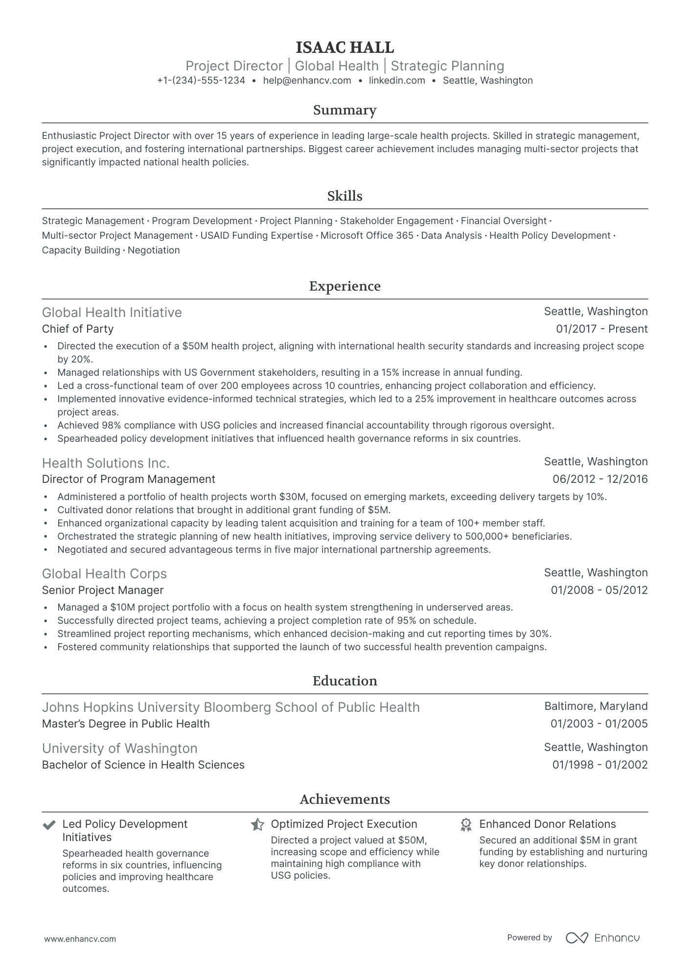 5 Project Director Resume Examples & Guide for 2024