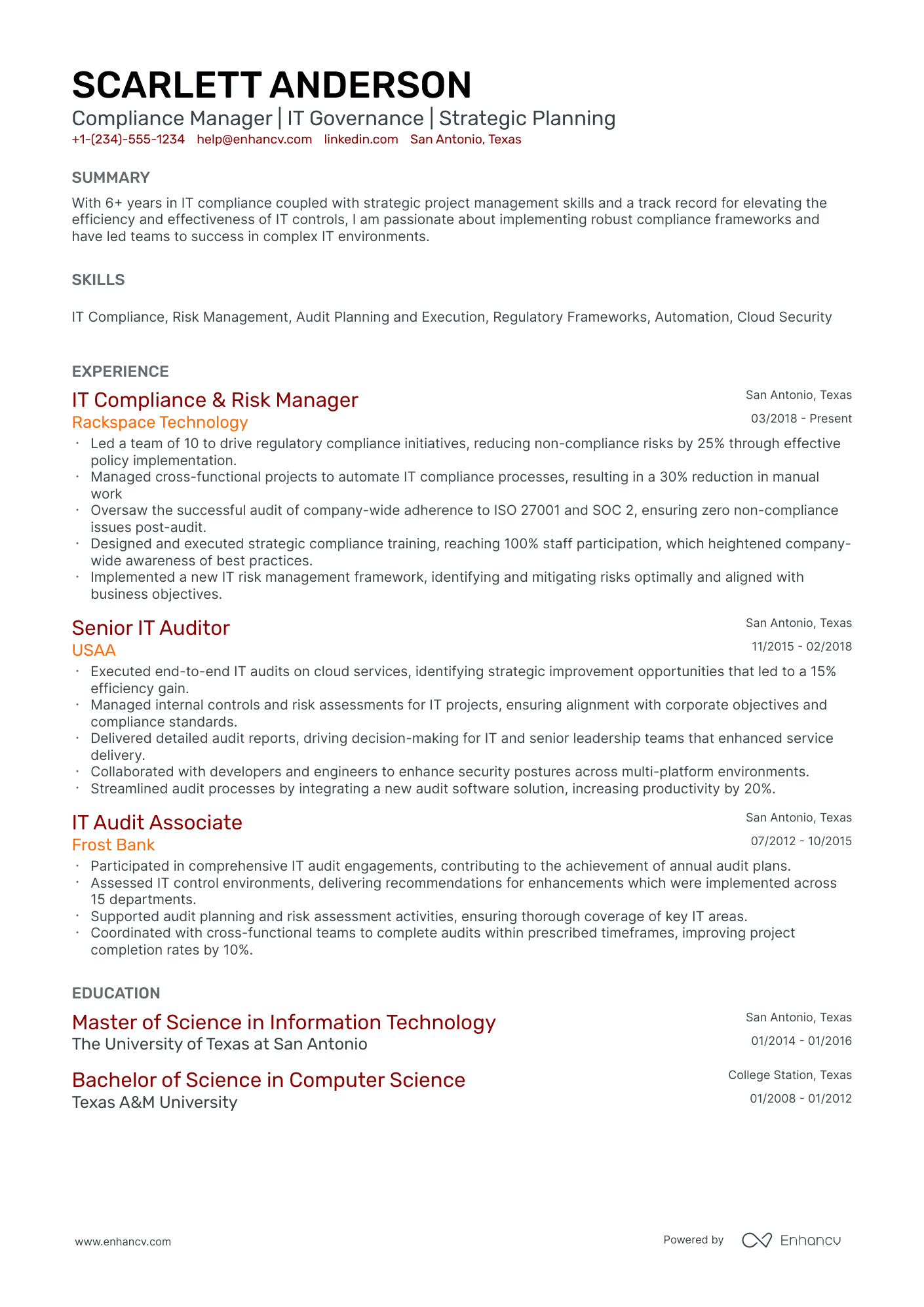 10 Big 4 Auditor Resume Examples & Guide for 2026