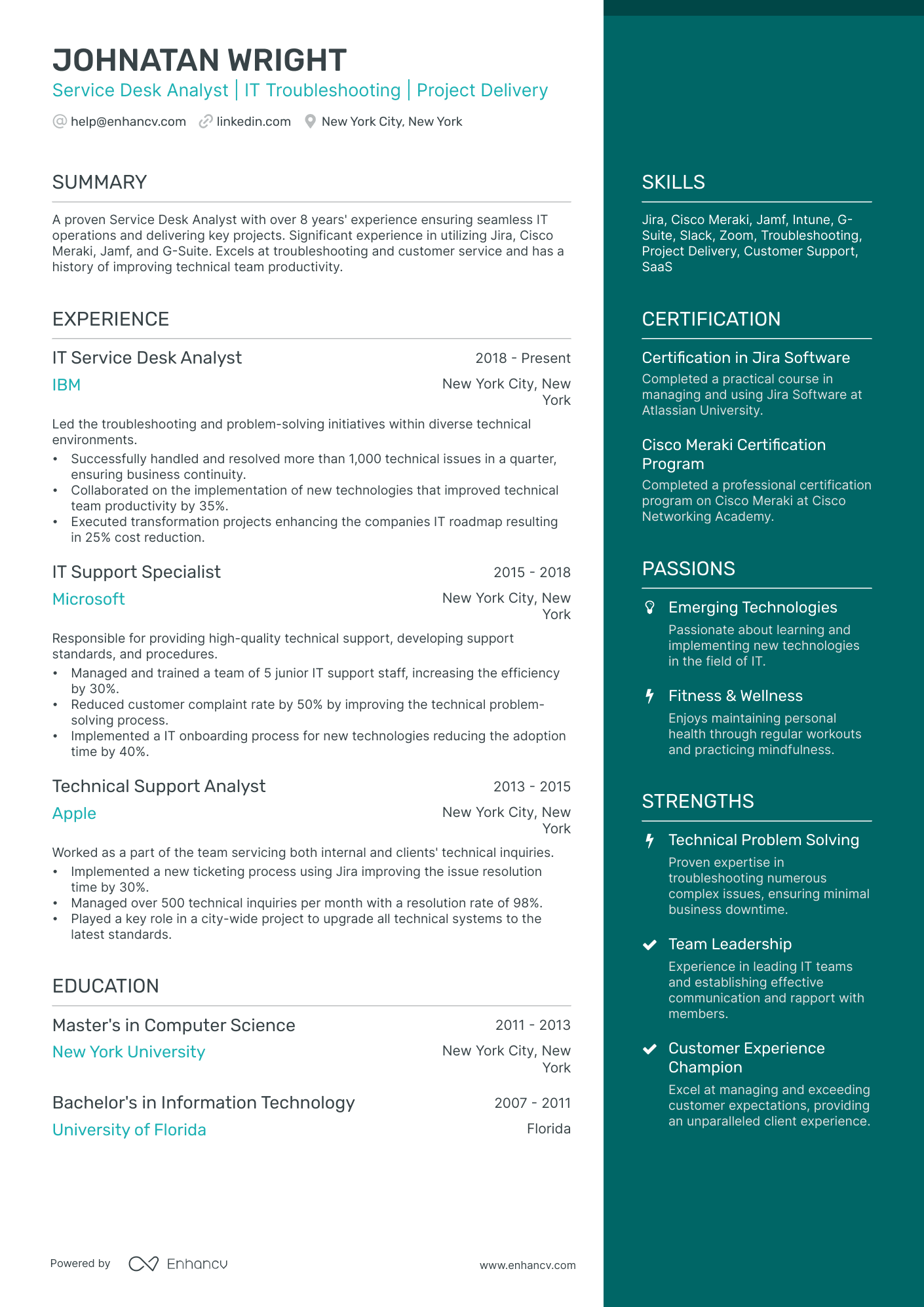 10 Service Desk Analyst Resume Examples & Guide for 2025