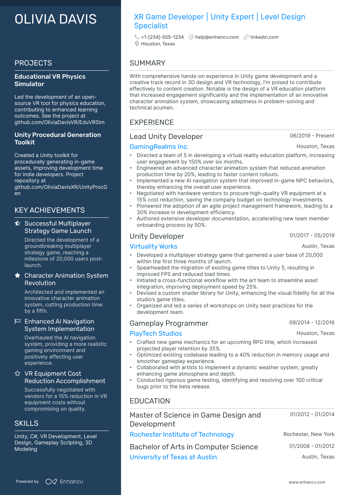 10 Game Developer Resume Examples & Guide for 2026