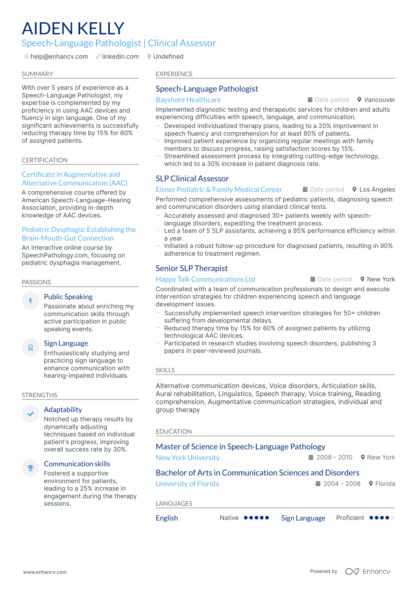 10 SLP Grad School Resume Examples & Guide for 2026