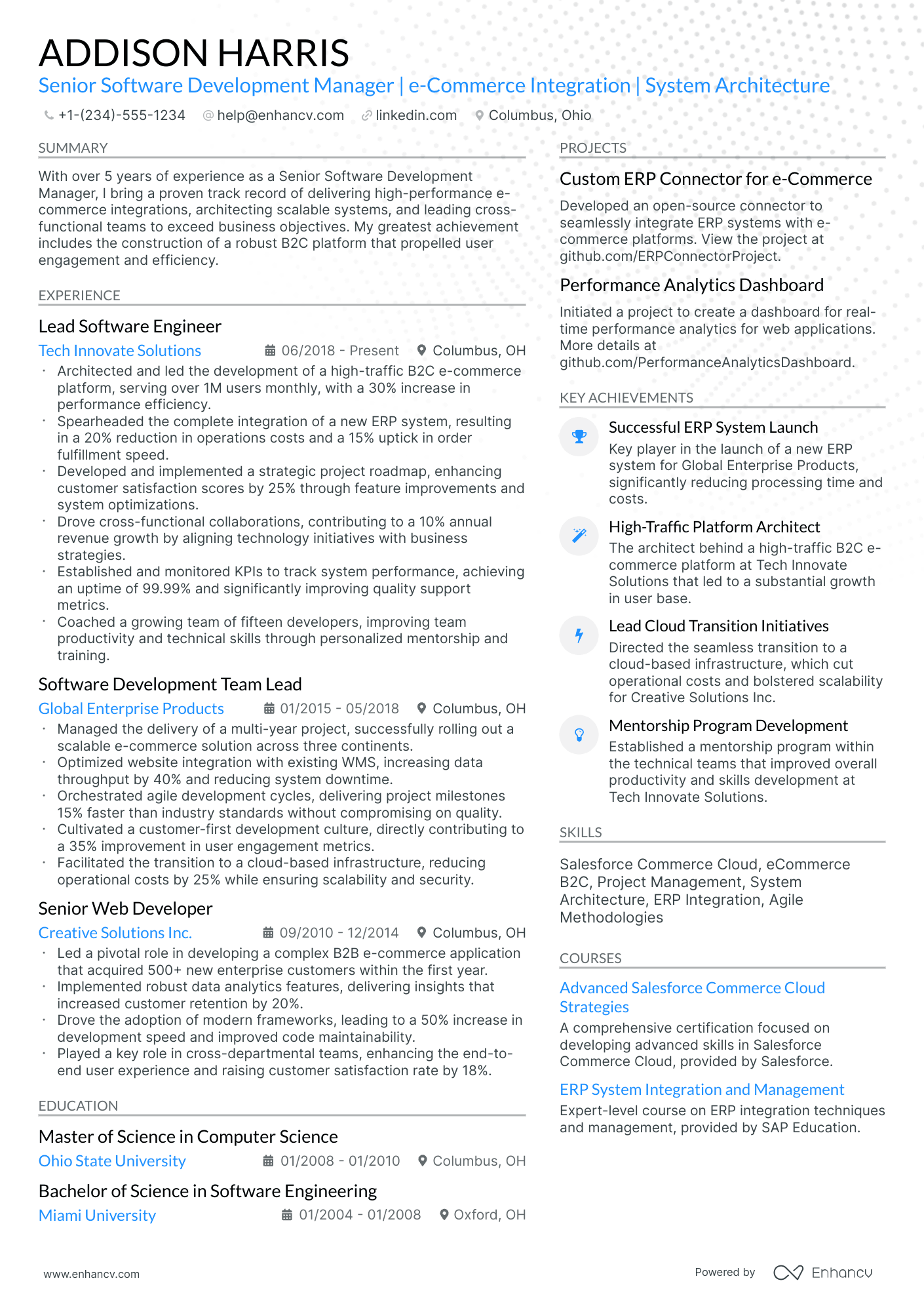 10 Software Development Manager Resume Examples & Guide for 2025