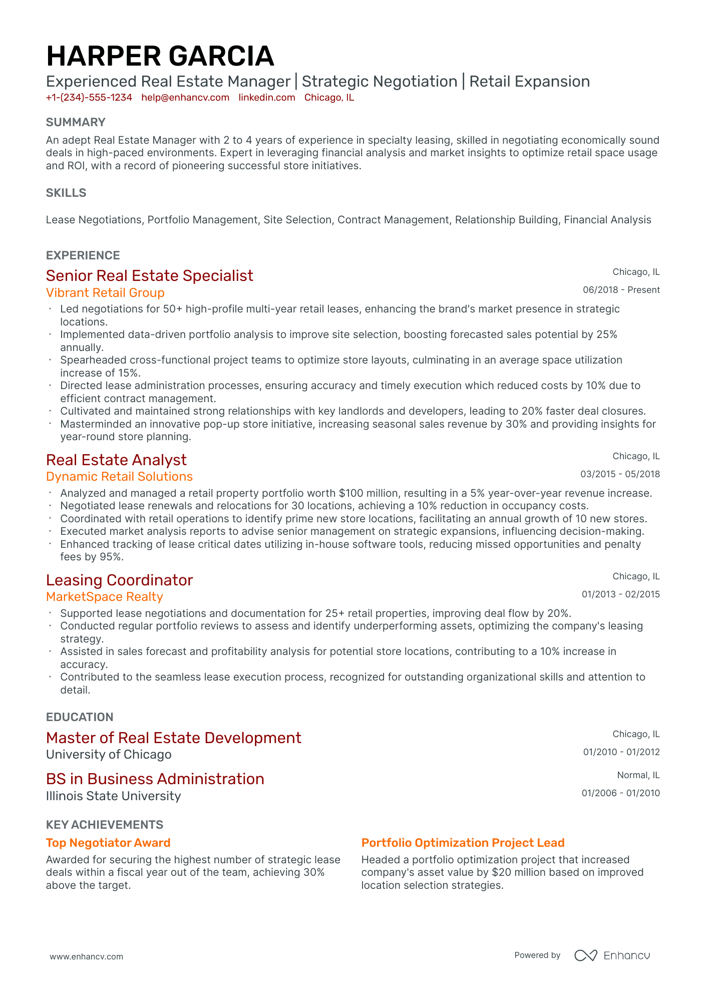 10 Real Estate Manager Resume Examples & Guide for 2026