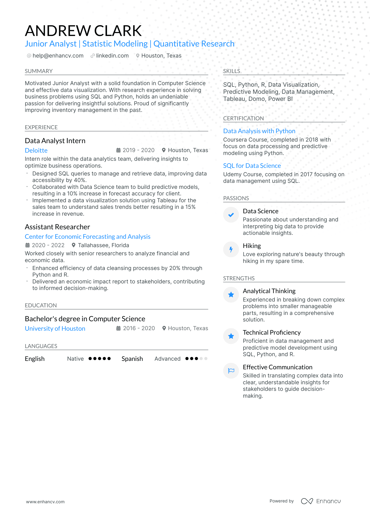 10 Junior Data Analyst Resume Examples & Guide for 2026