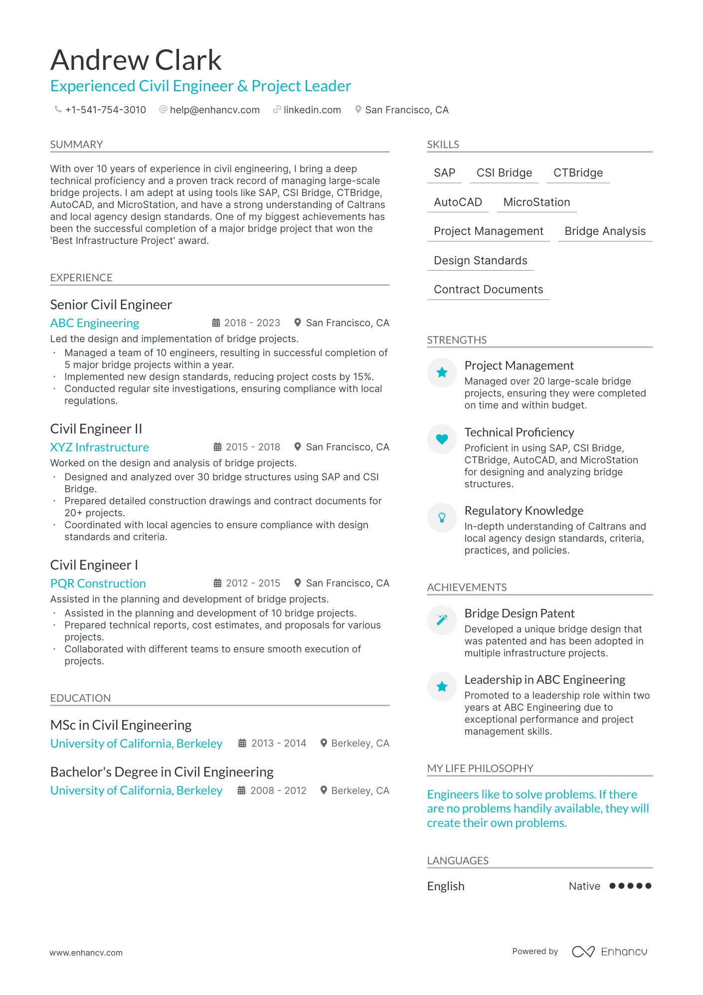 5 Civil Engineer Resume Examples & Guide for 2024