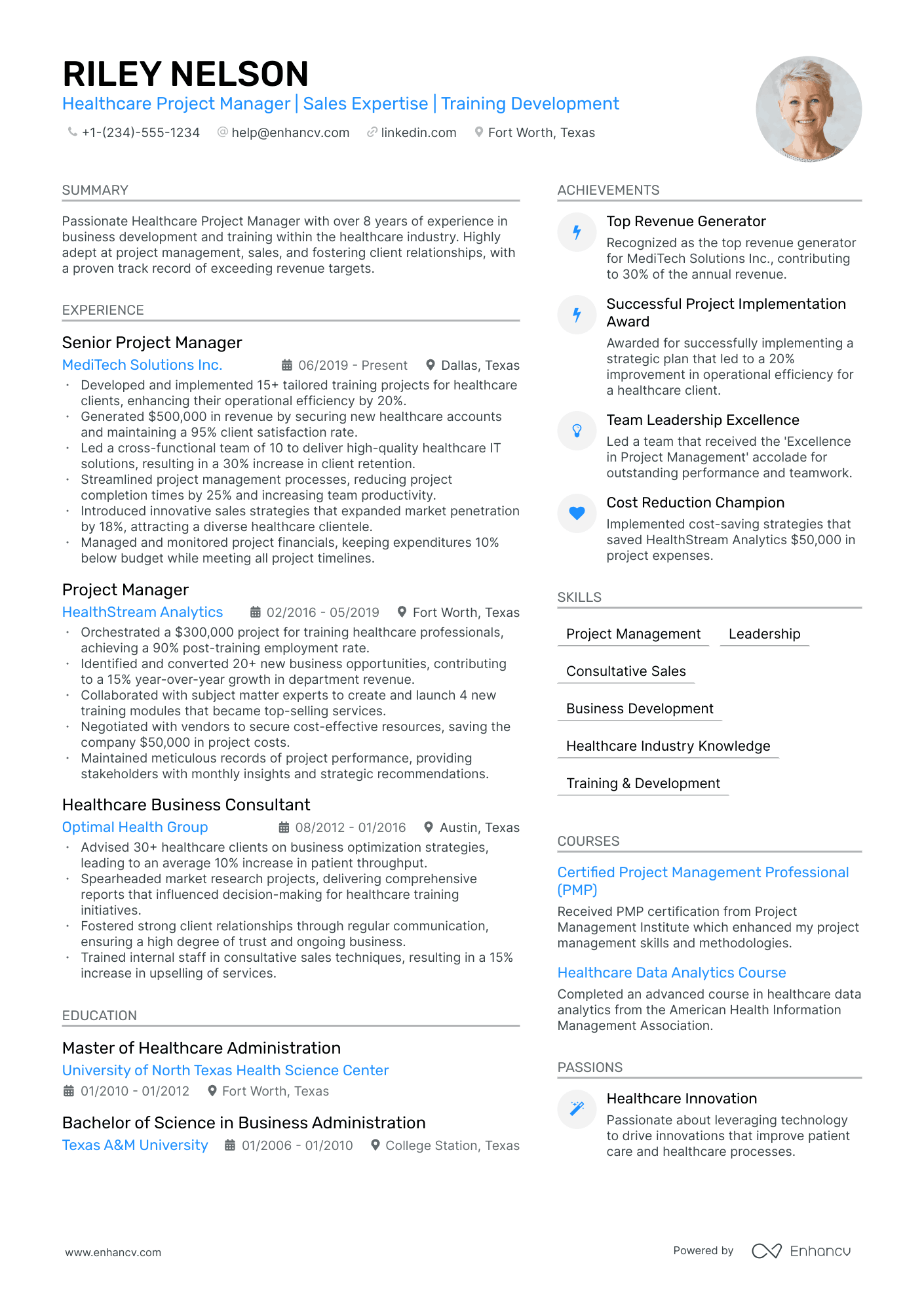 5 Healthcare Project Manager Resume Examples & Guide for 2024