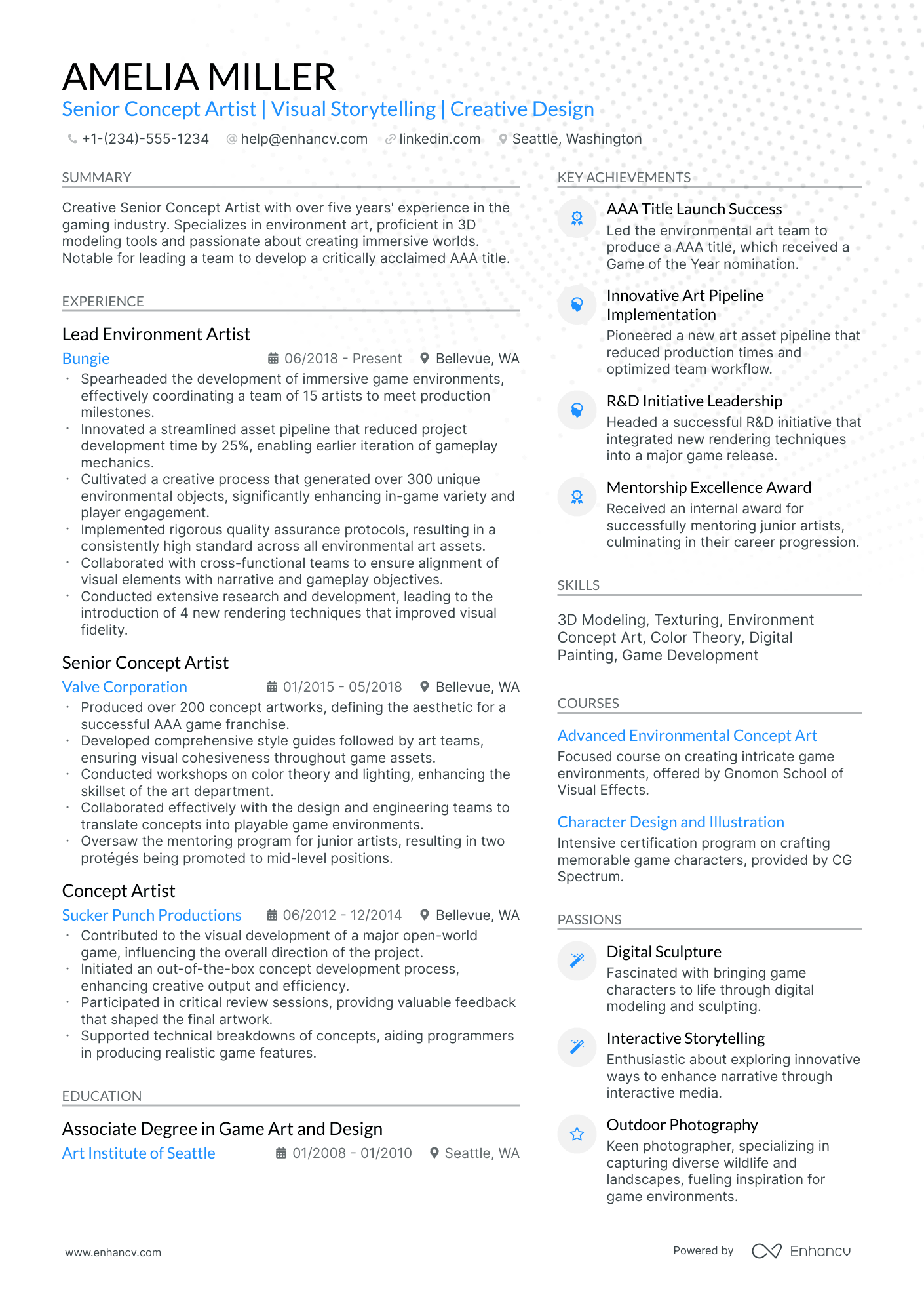 10 Concept Art Resume Examples, Templates & Guide for 2026