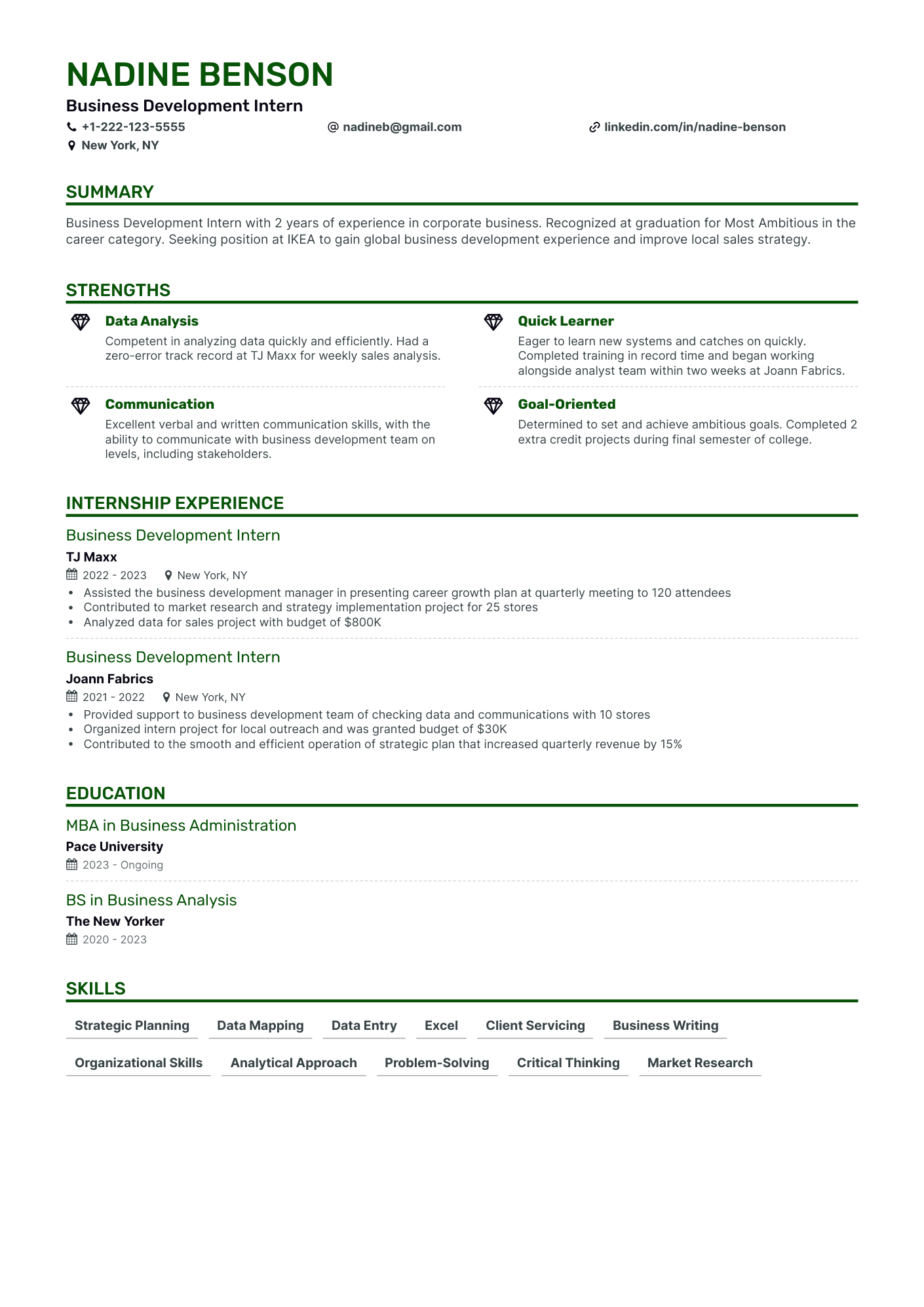 13 Business Development Resume Examples & Guide for 2024