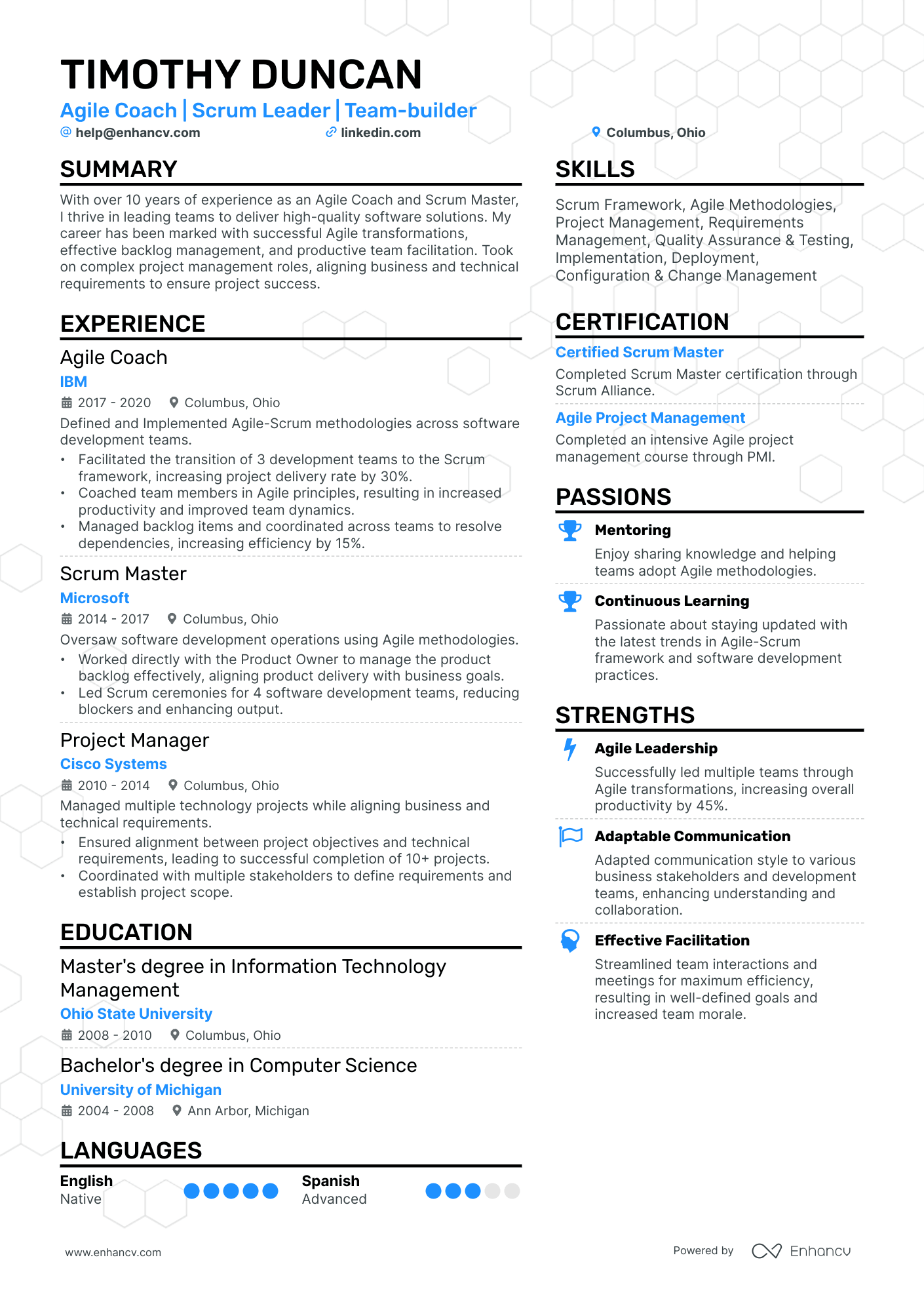 10 Agile Coach Resume Examples & Guide for 2026