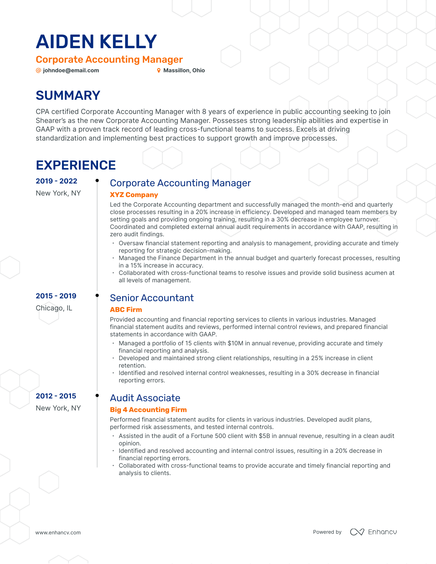 5 Corporate Accounting Resume Examples & Guide for 2023