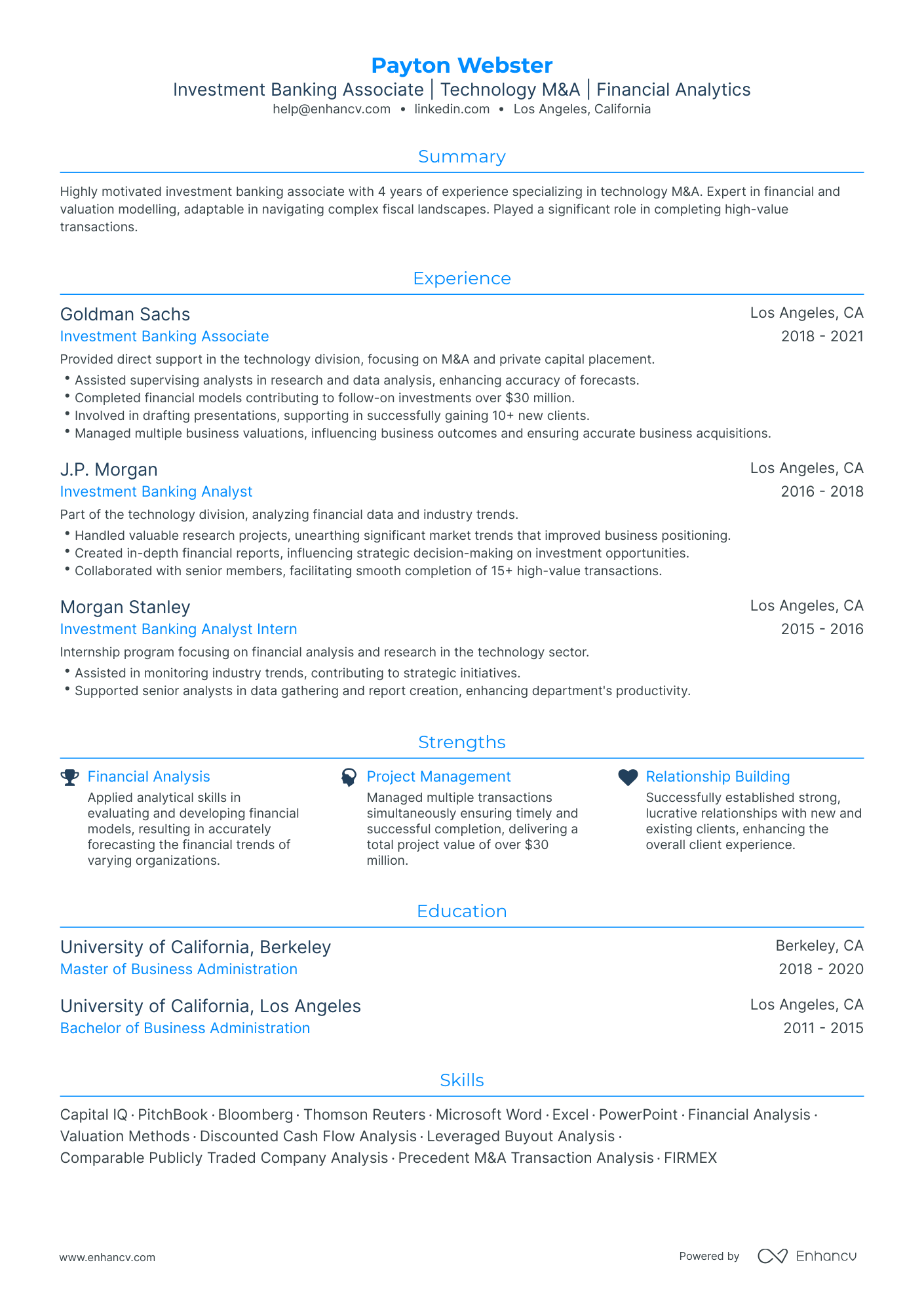 5 Investment Banking Associate Resume Examples & Guide for 2024
