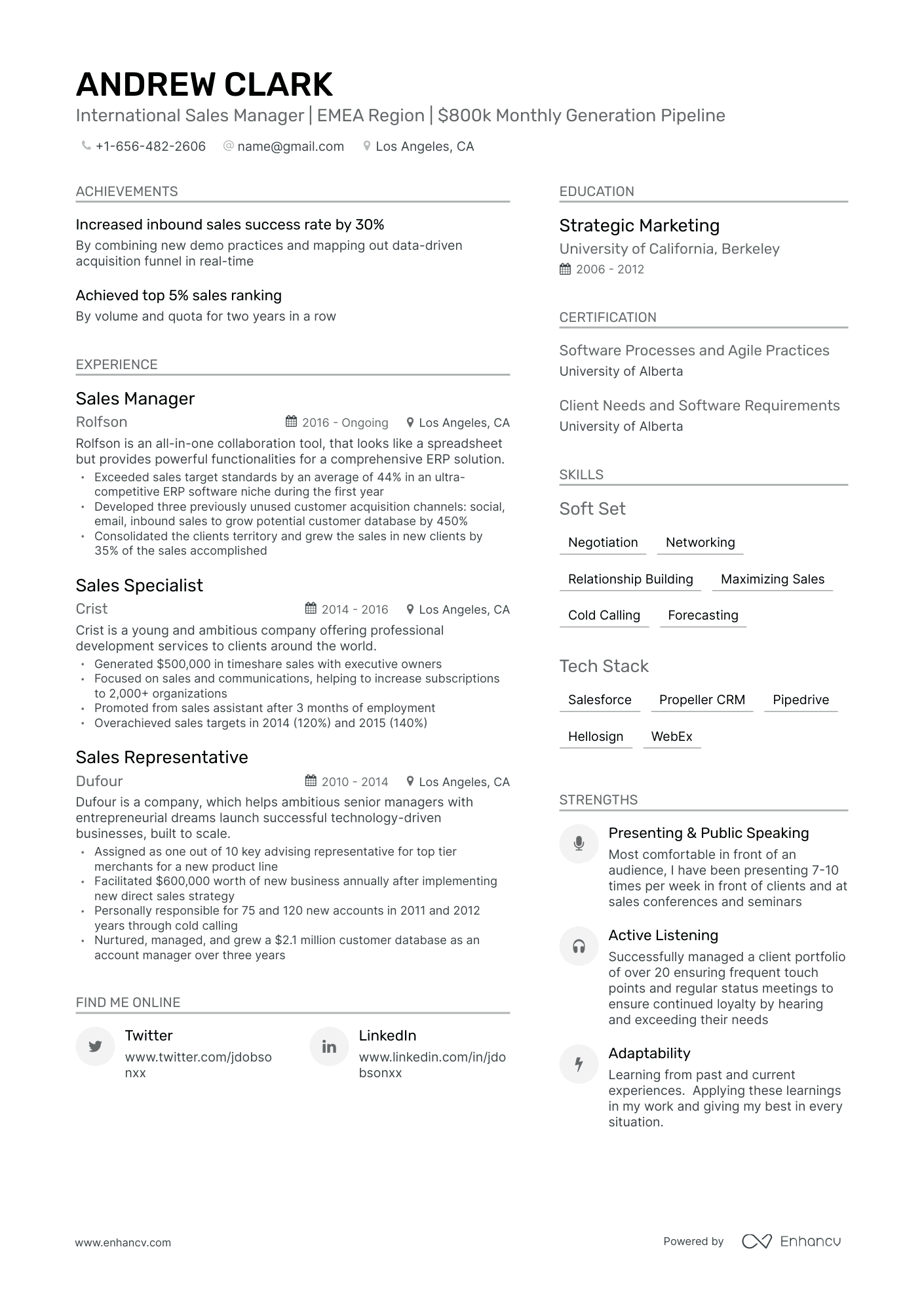 23 Sales Manager Resume Examples & Guide for 2024