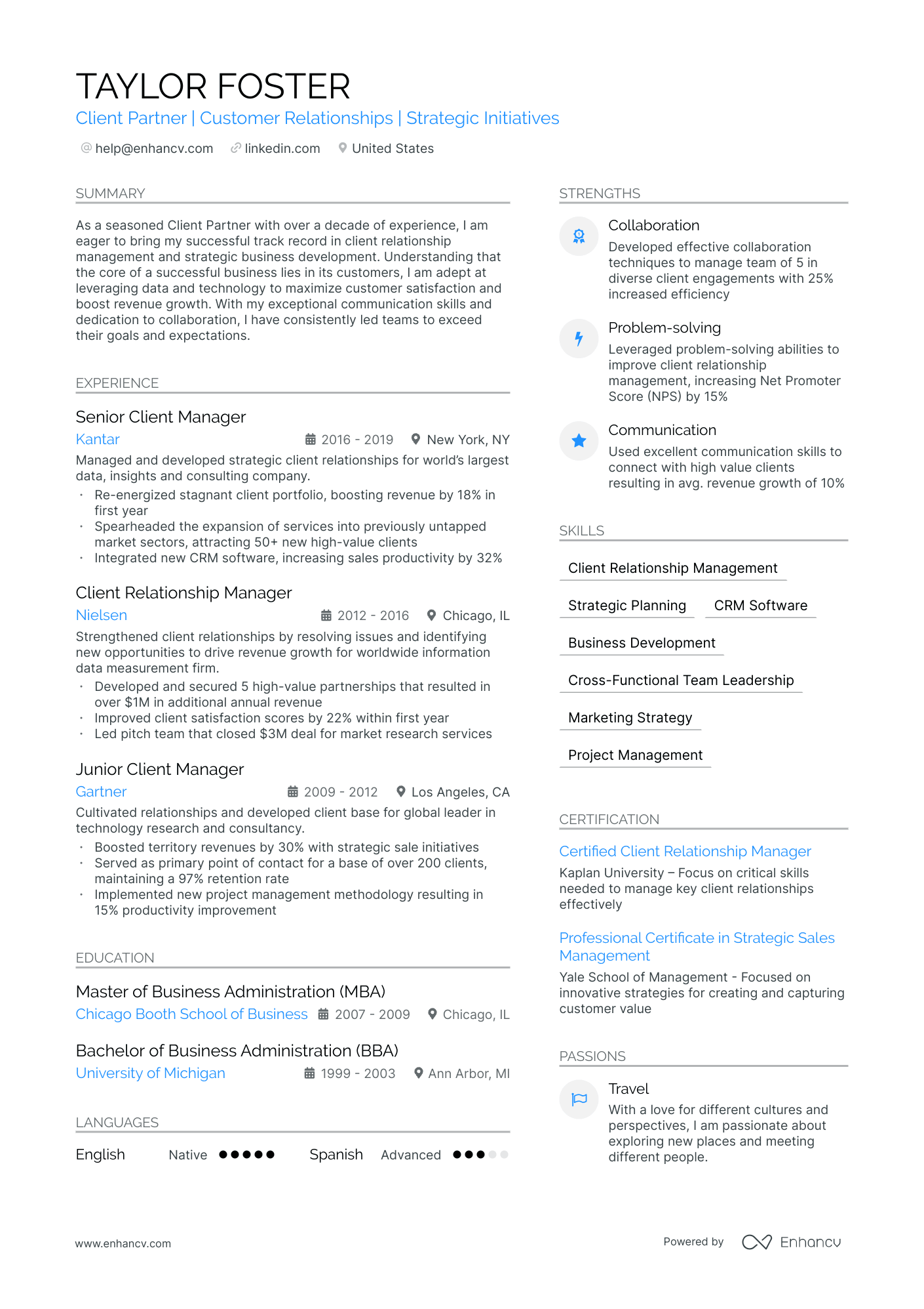 5 Client Partner Resume Examples & Guide for 2024