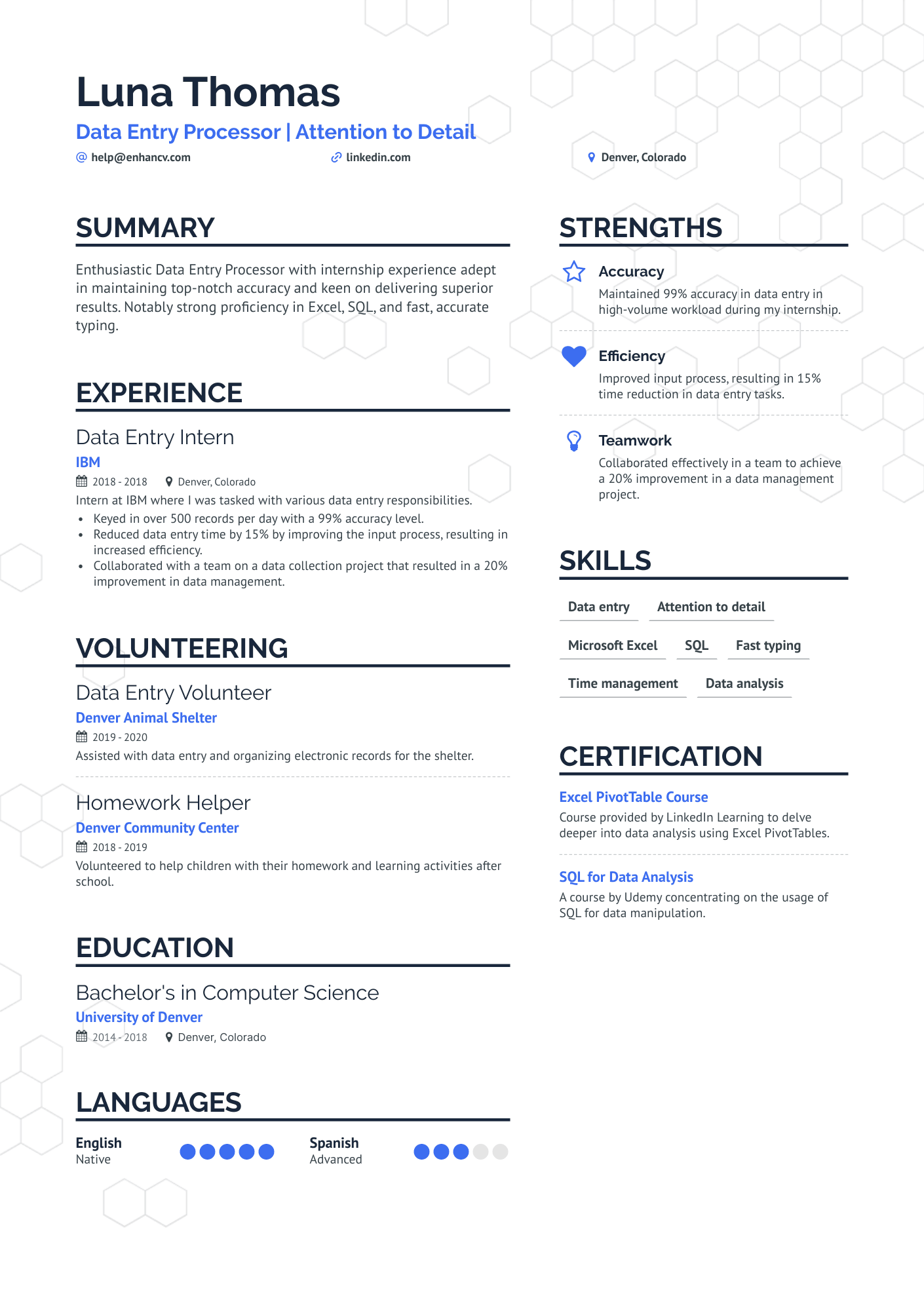 9 Data Entry Resume Examples & Guide for 2024