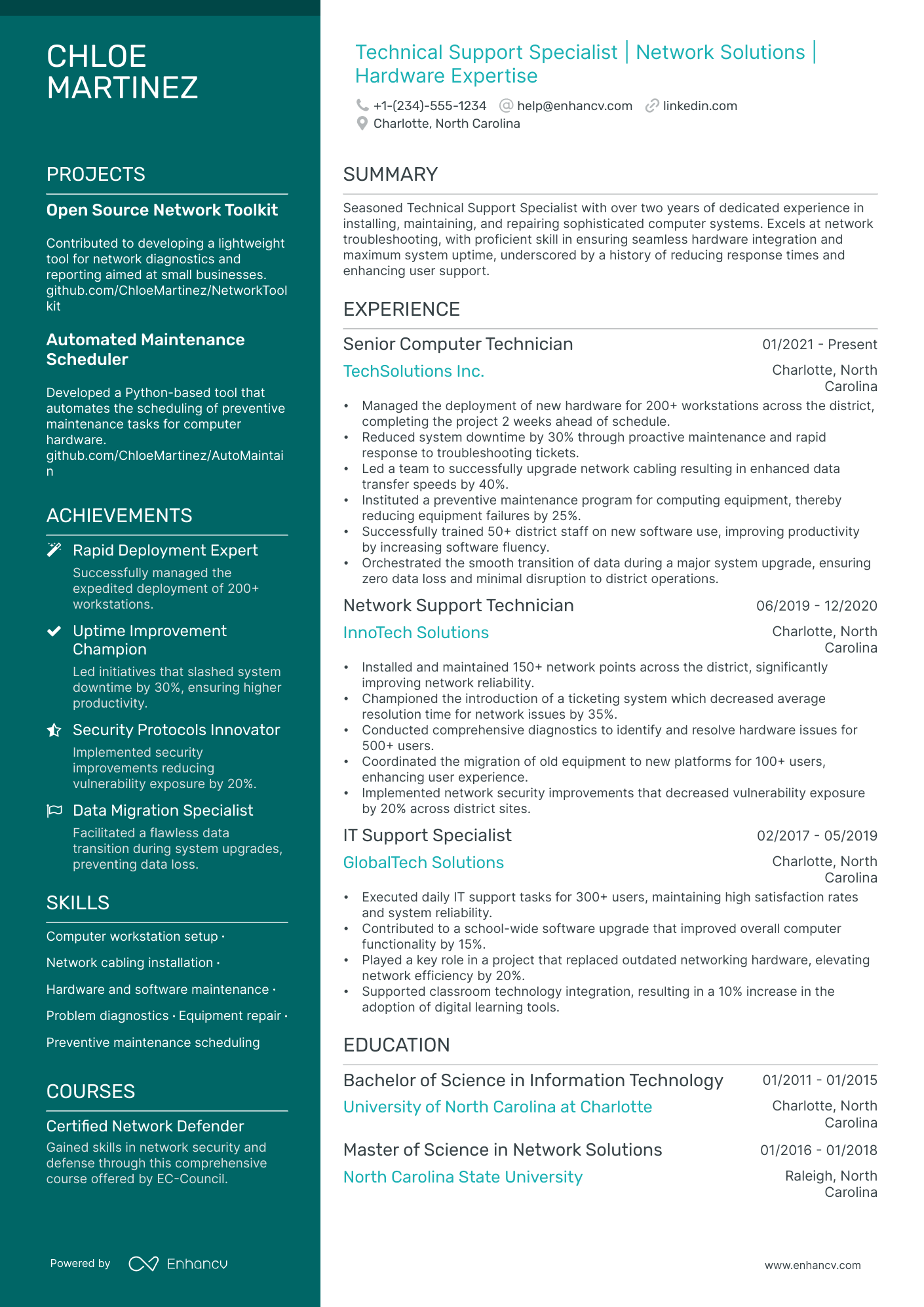 5 Computer Technician Resume Examples & Guide for 2024