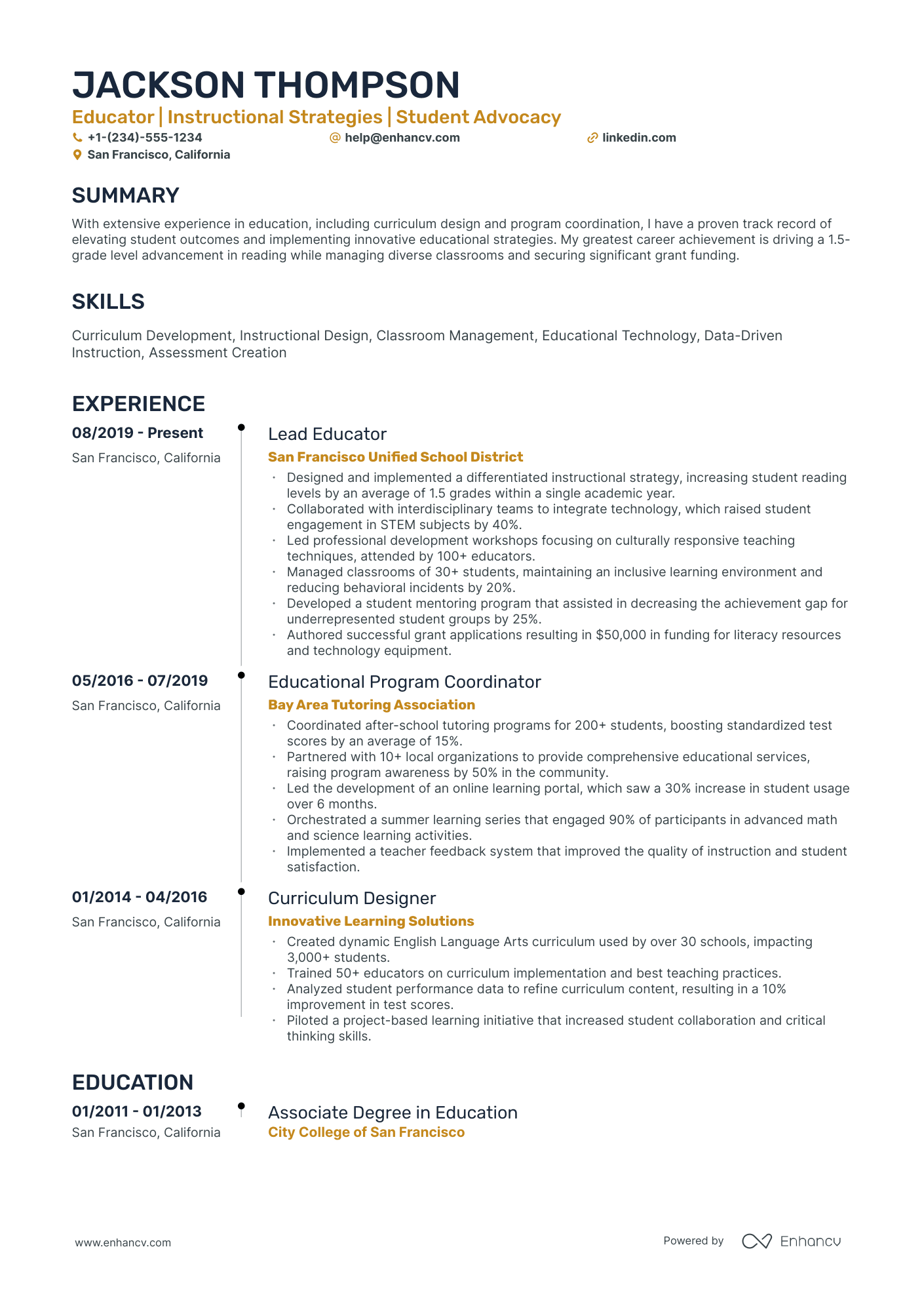 10 Middle School Teacher Resume Examples & Guide for 2026
