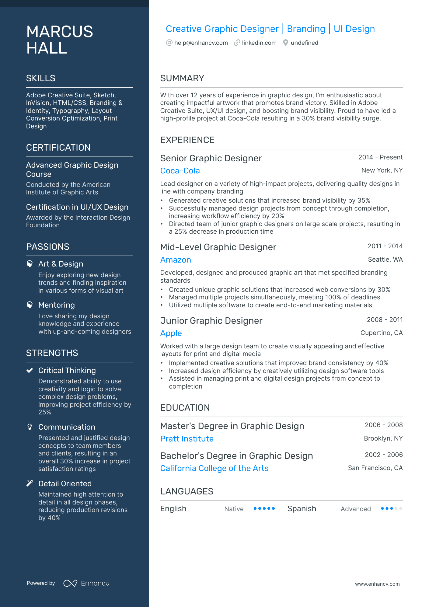 10 Creative Graphic Designer Resume Examples & Guide for 2026