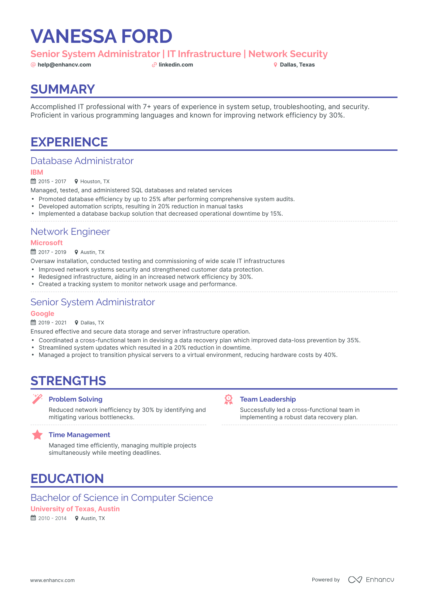 5 Senior System Administrator Resume Examples & Guide for 2024
