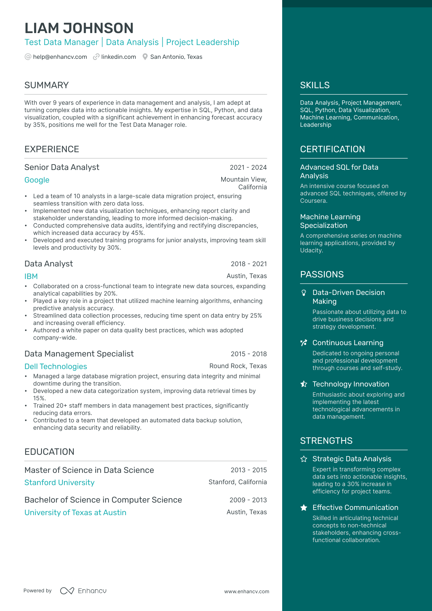 10 Data Manager Resume Examples & Guide for 2025