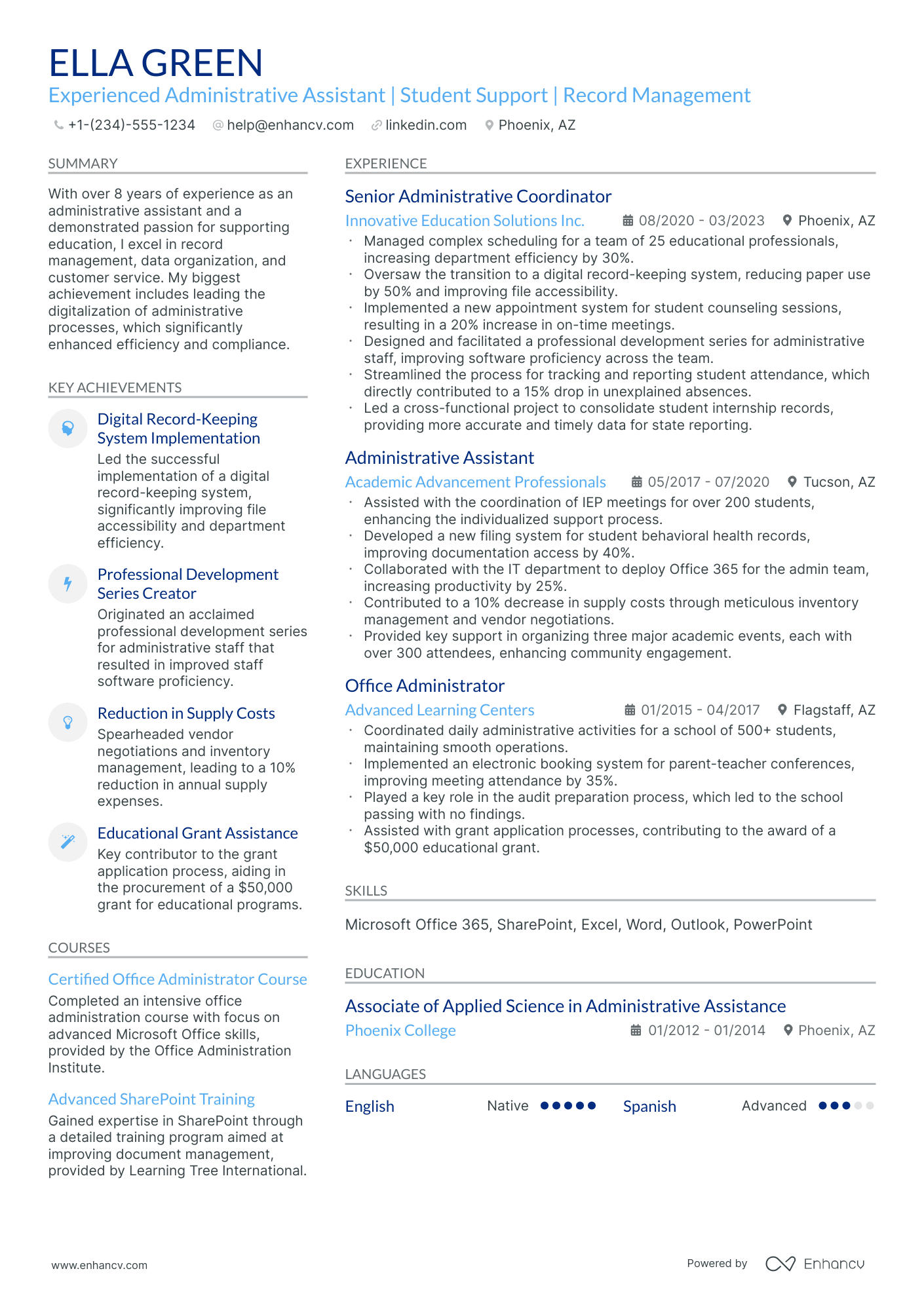 10 School Administrative Assistant Resume Examples & Guide for 2026