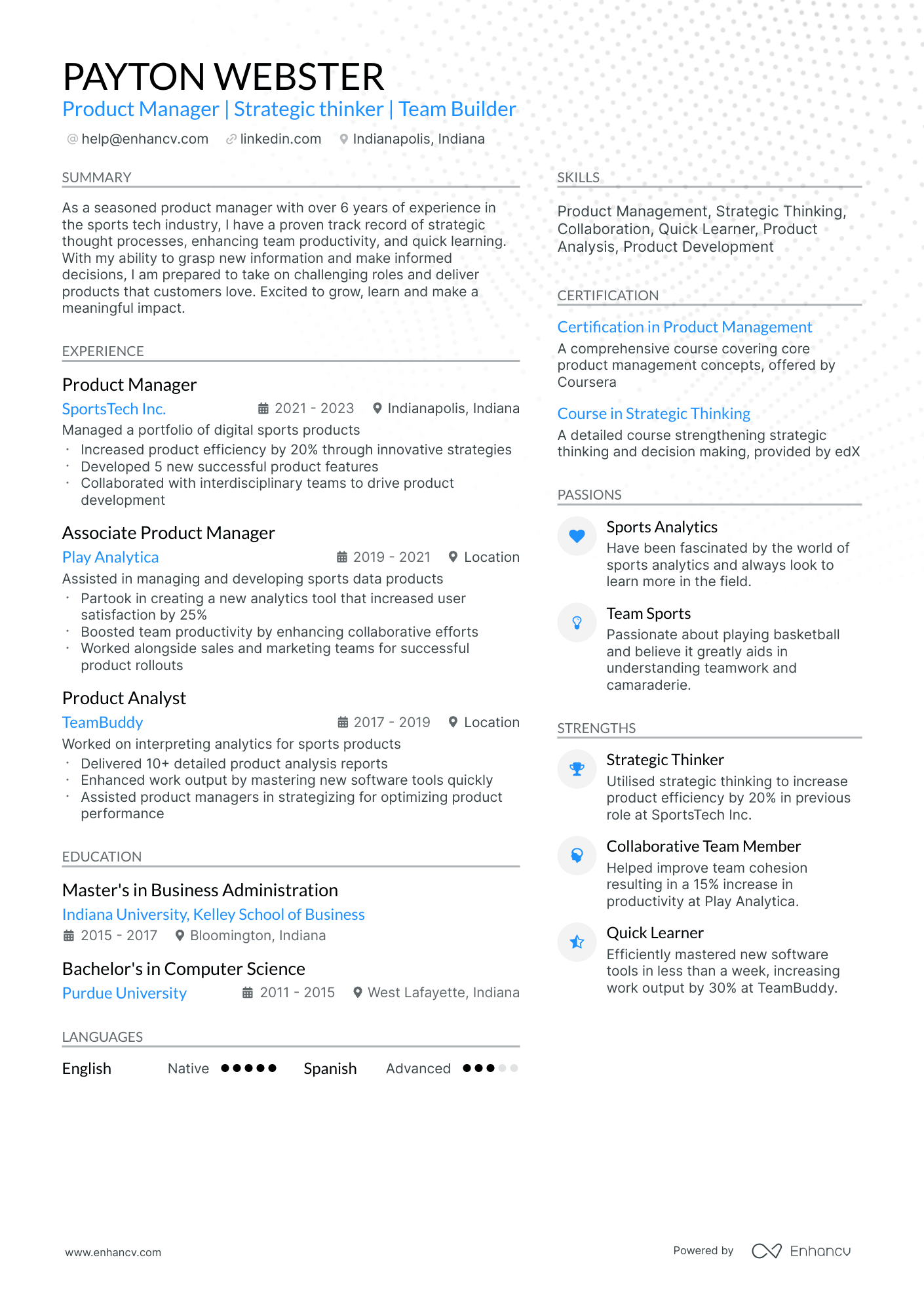 10 Product Manager Intern Resume Examples & Guide for 2025