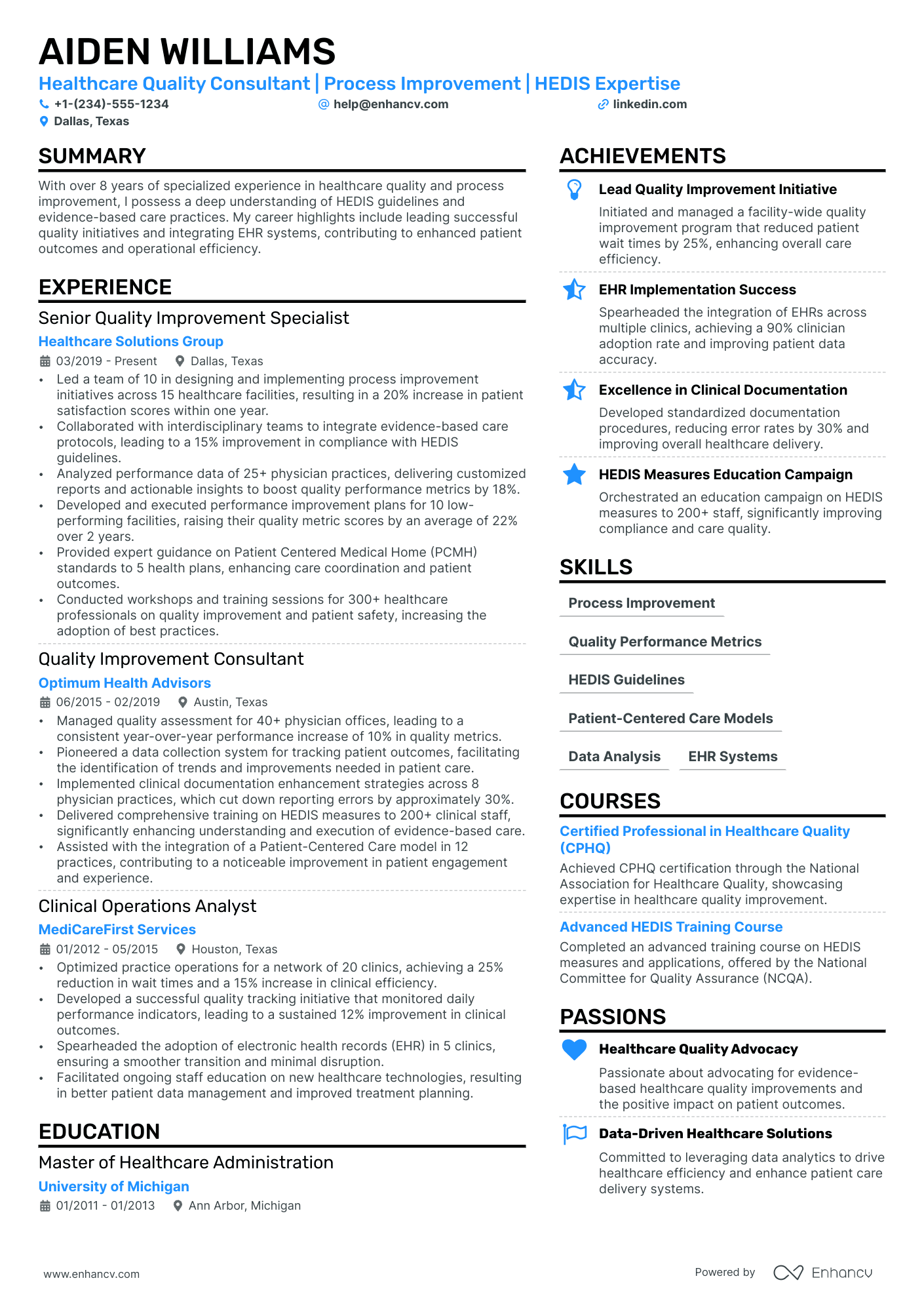 8 Quality Manager Resume Examples That Got Jobs for 2025