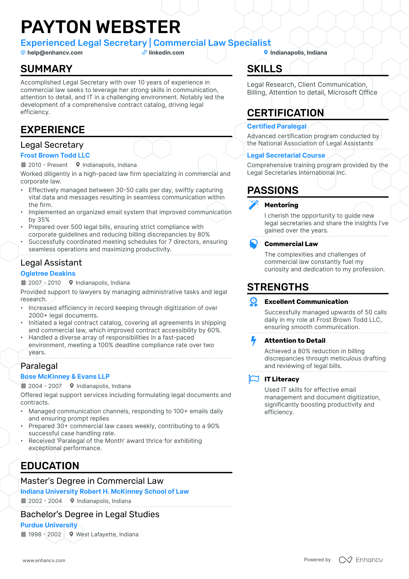 10 Legal Secretary Resume Examples & Guide for 2026