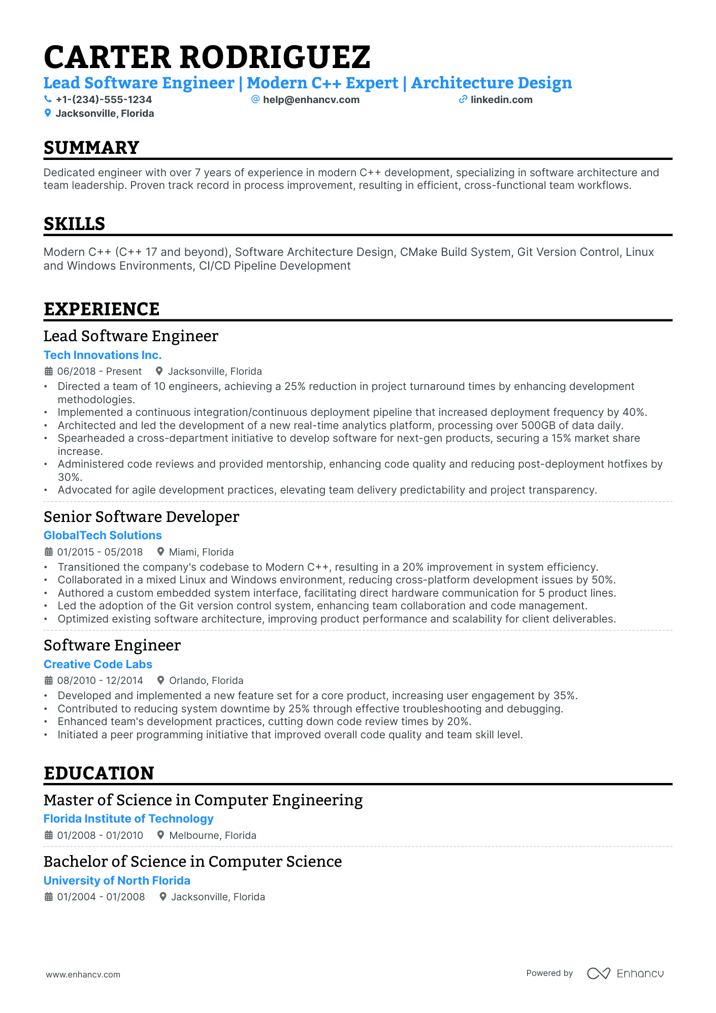 10 Software Team Lead Resume Examples & Guide for 2026