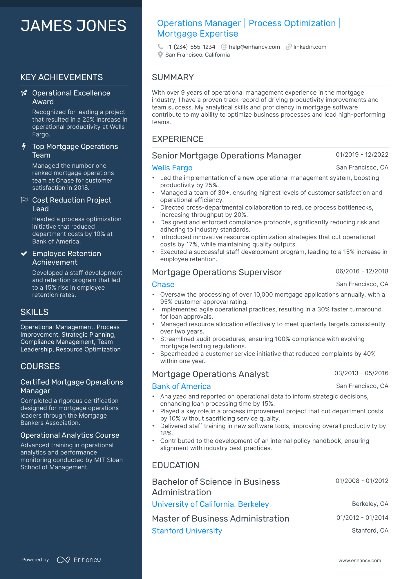 10 Mortgage Operations Manager Resume Examples & Guide for 2025