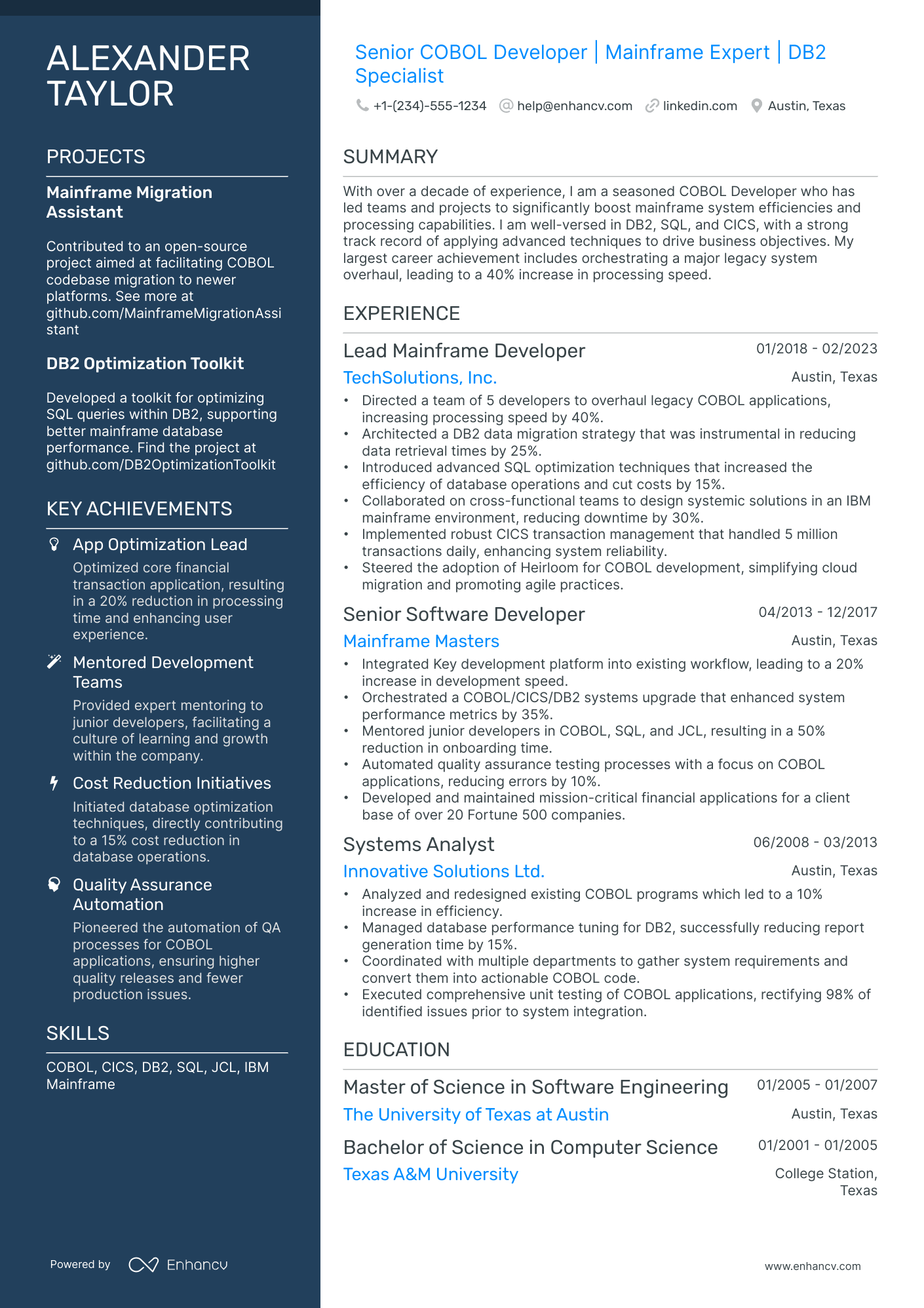 10 Cobol Developer Resume Examples & Guide for 2025