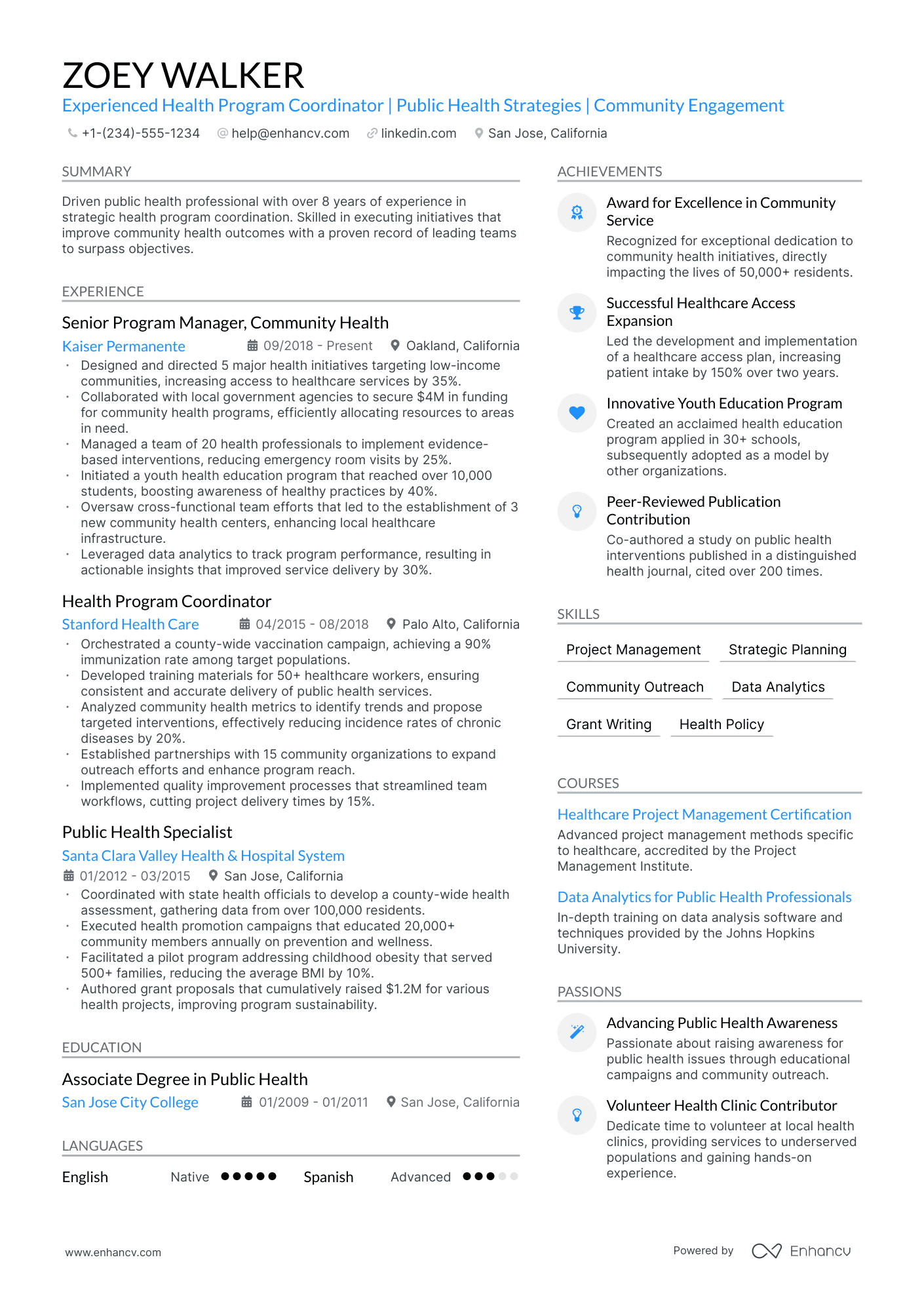 5 Public Health Resume Examples & Guide for 2024