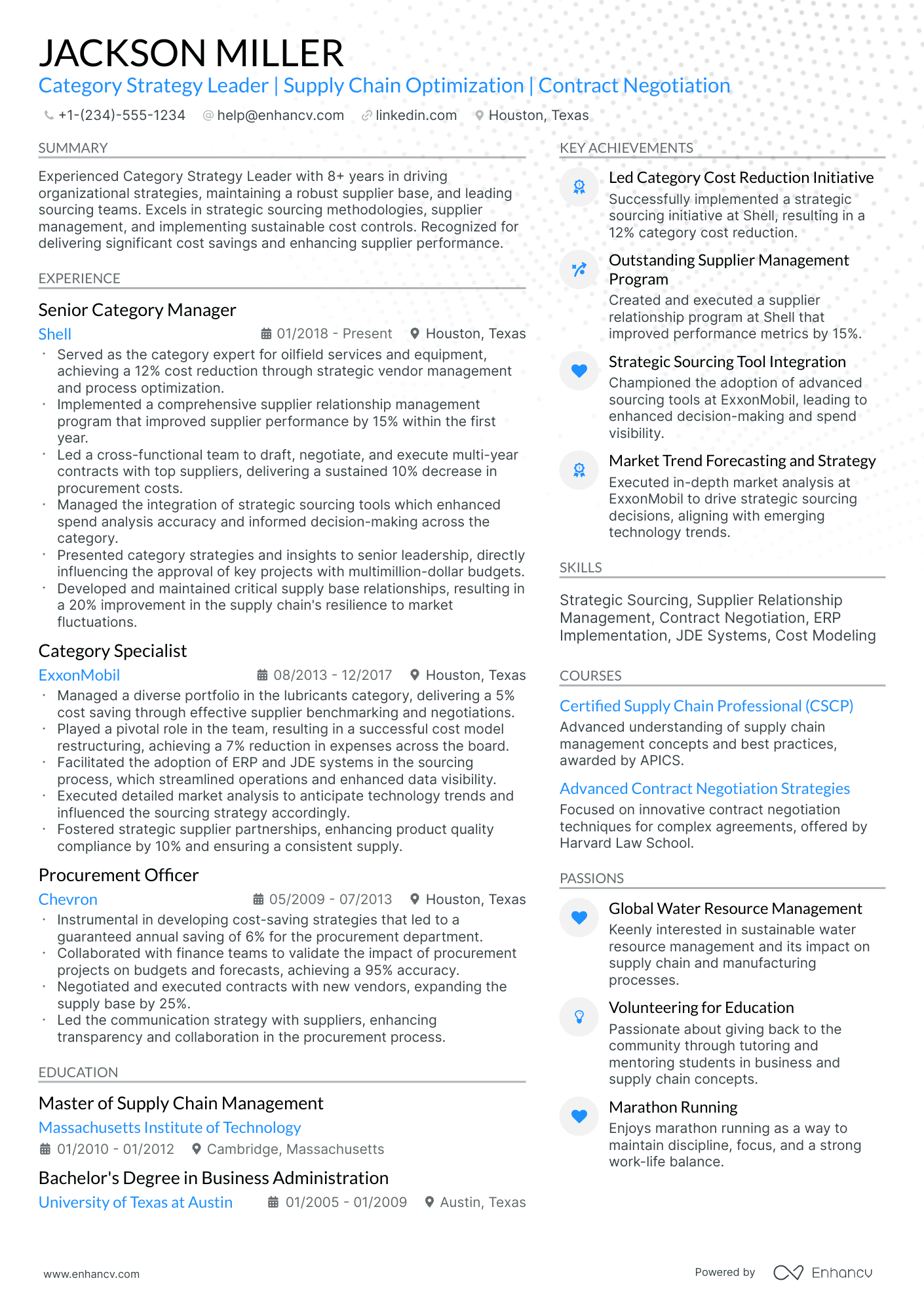 10 Commodity Manager Resume Examples & Guide for 2026