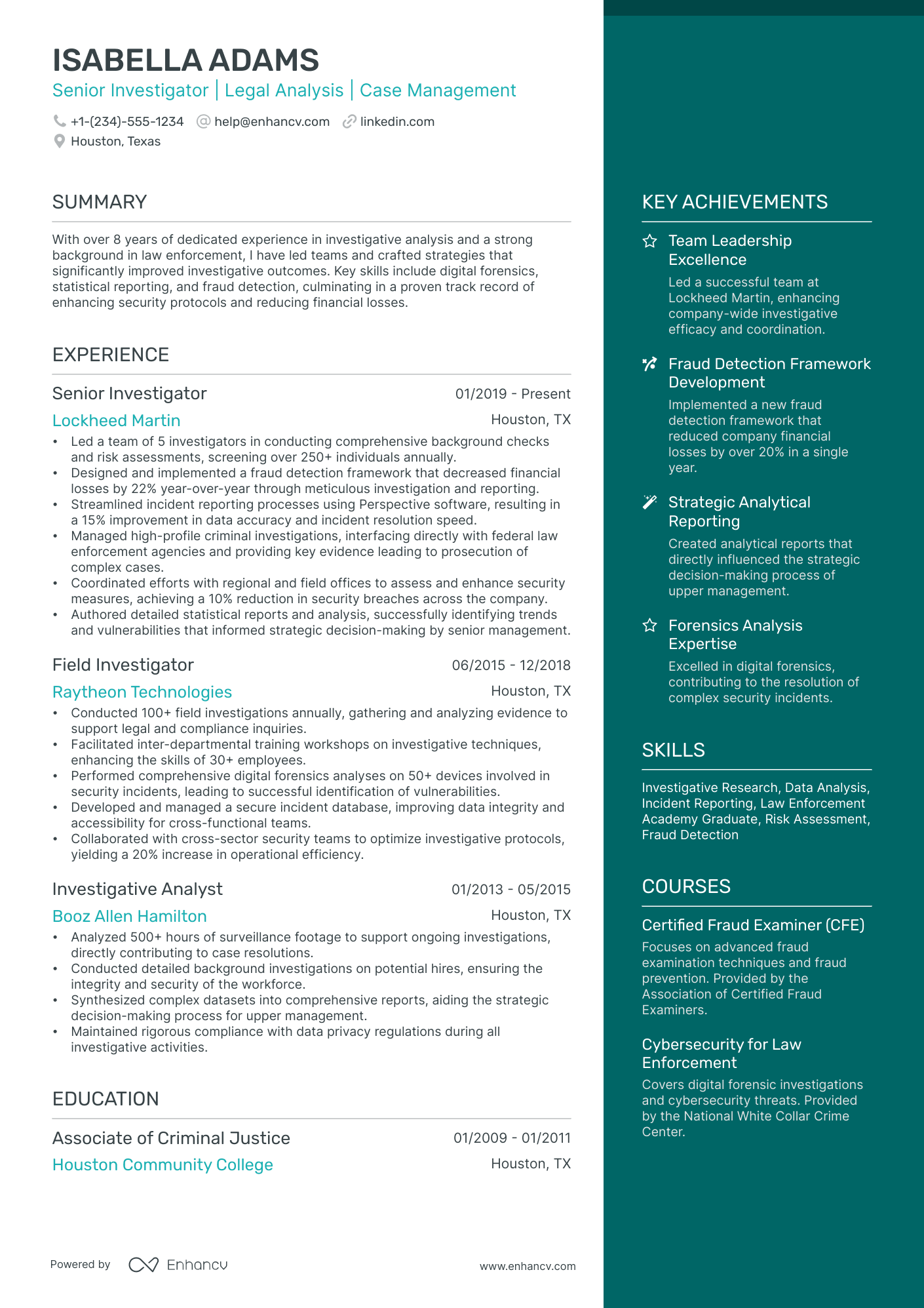 10 Investigator Resume Examples & Guide for 2026