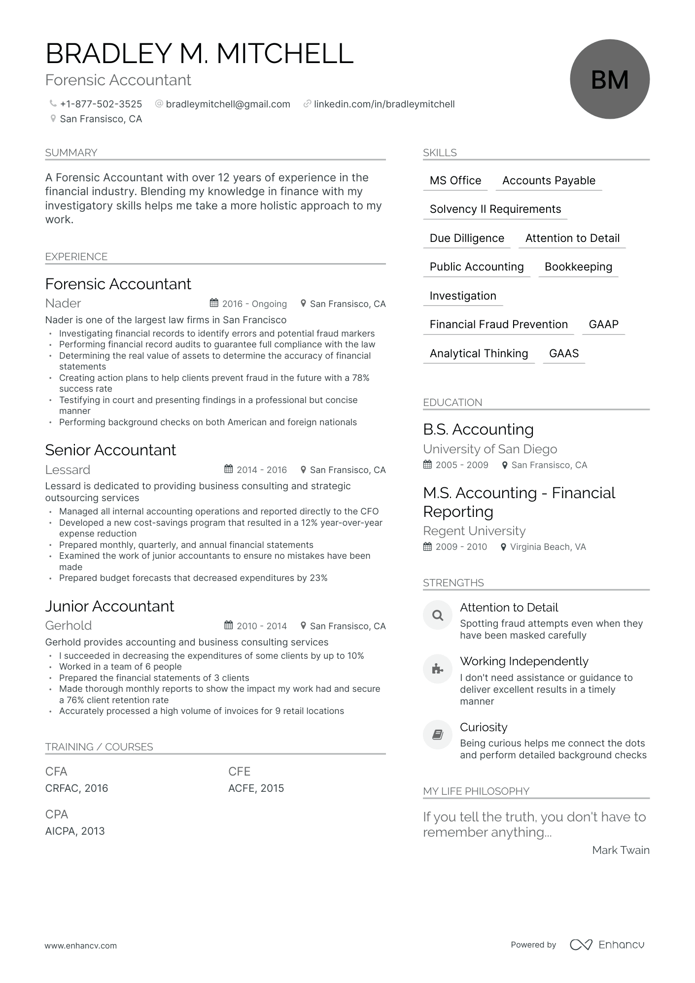 5 Forensic Accounting Resume Examples & Guide for 2024