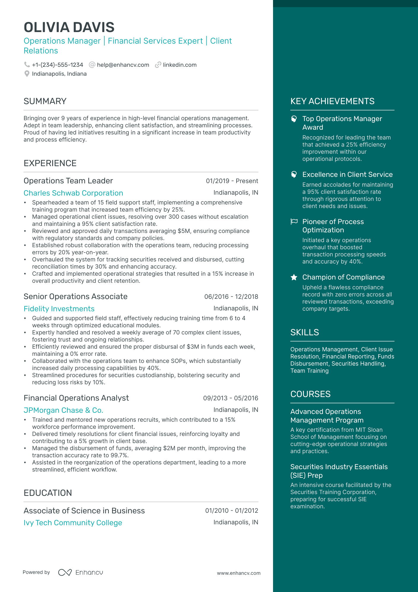 10 Assistant Operations Manager Resume Examples & Guide for 2026