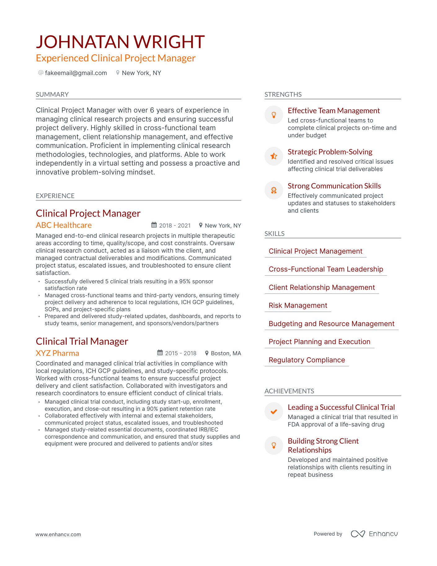 5 Clinical Project Manager Resume Examples & Guide for 2024
