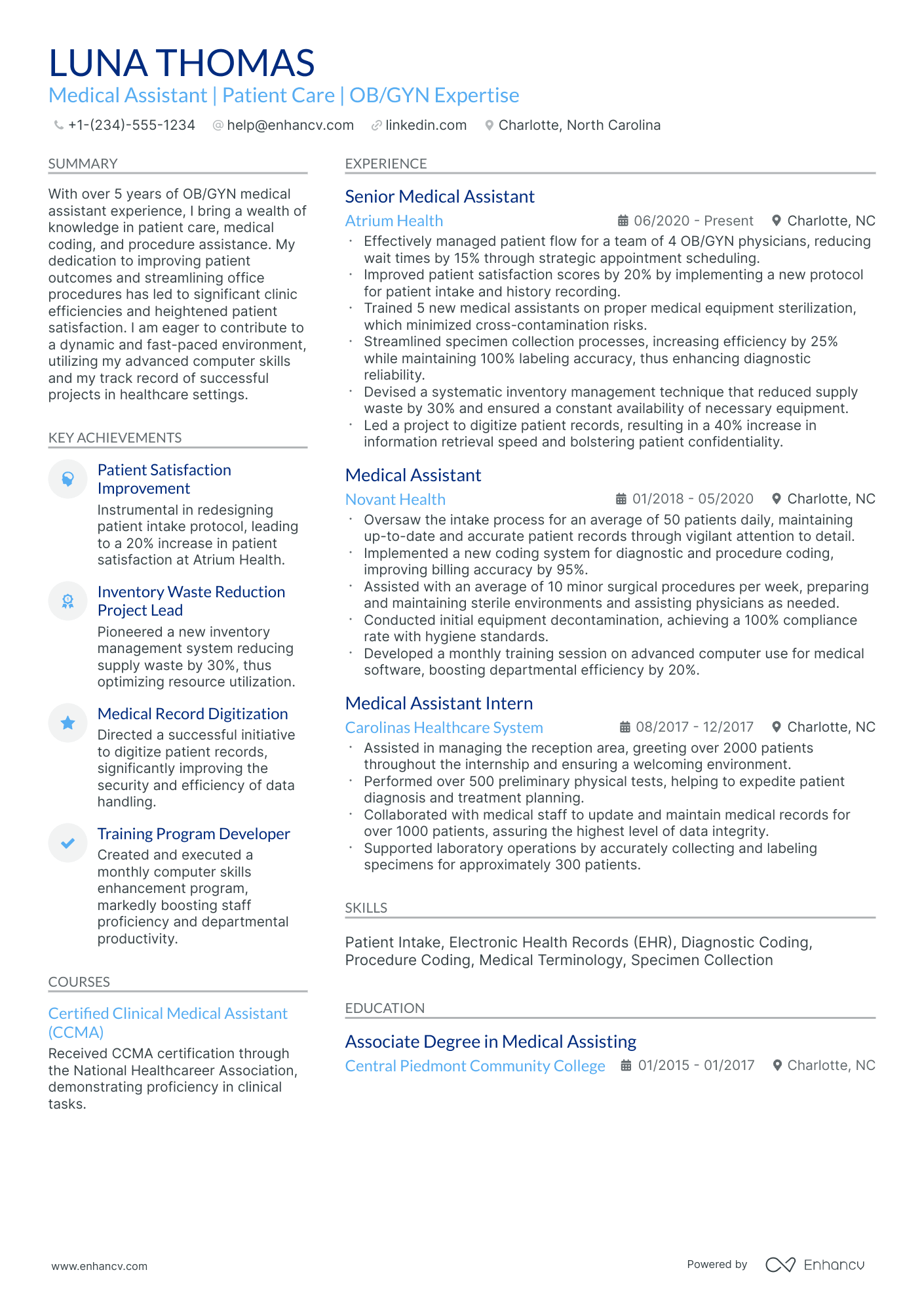 10 OB-GYN Medical Assistant Resume Examples & Guide for 2025