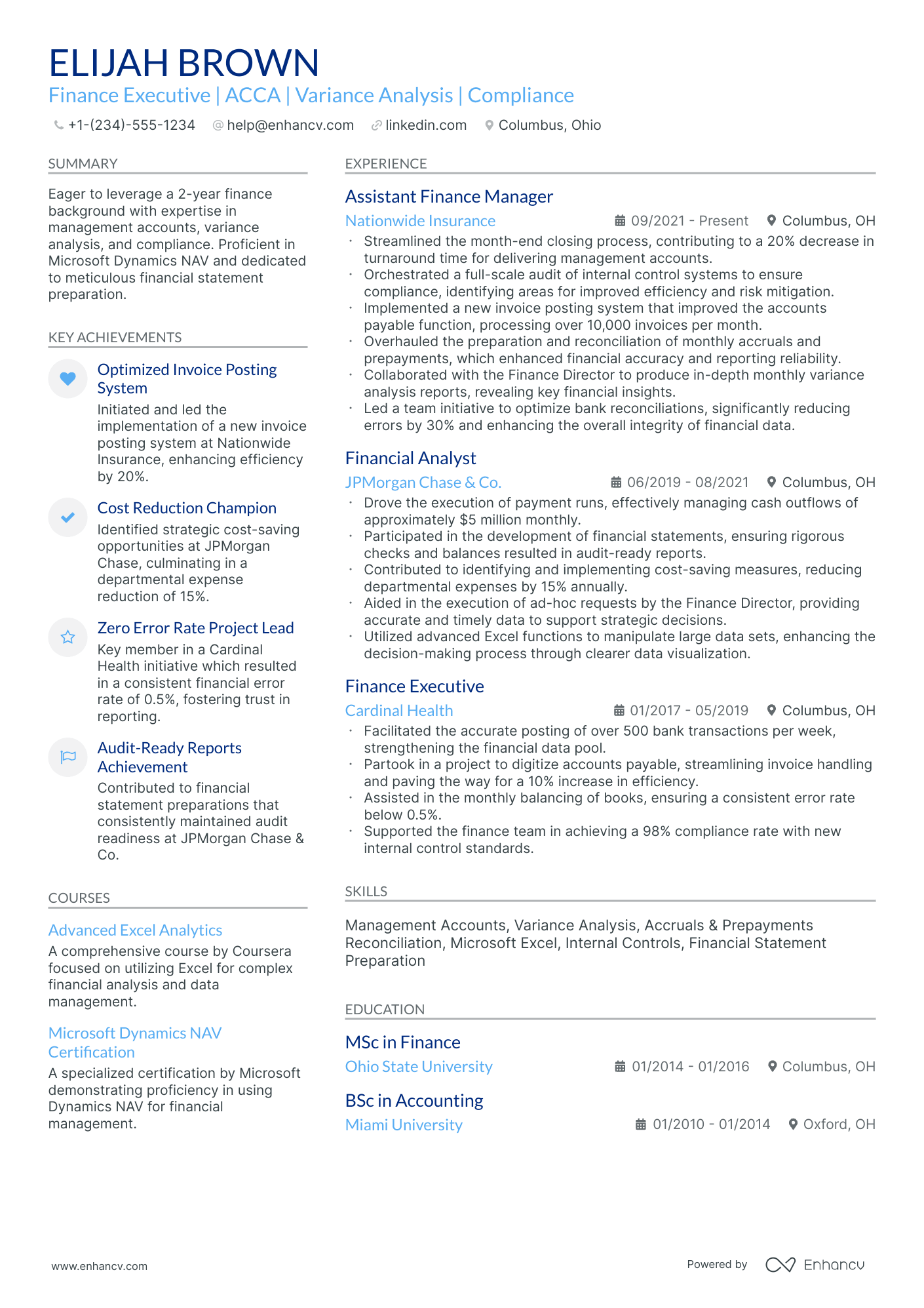 10 Finance Executive Resume Examples, Templates & Guide for 2026