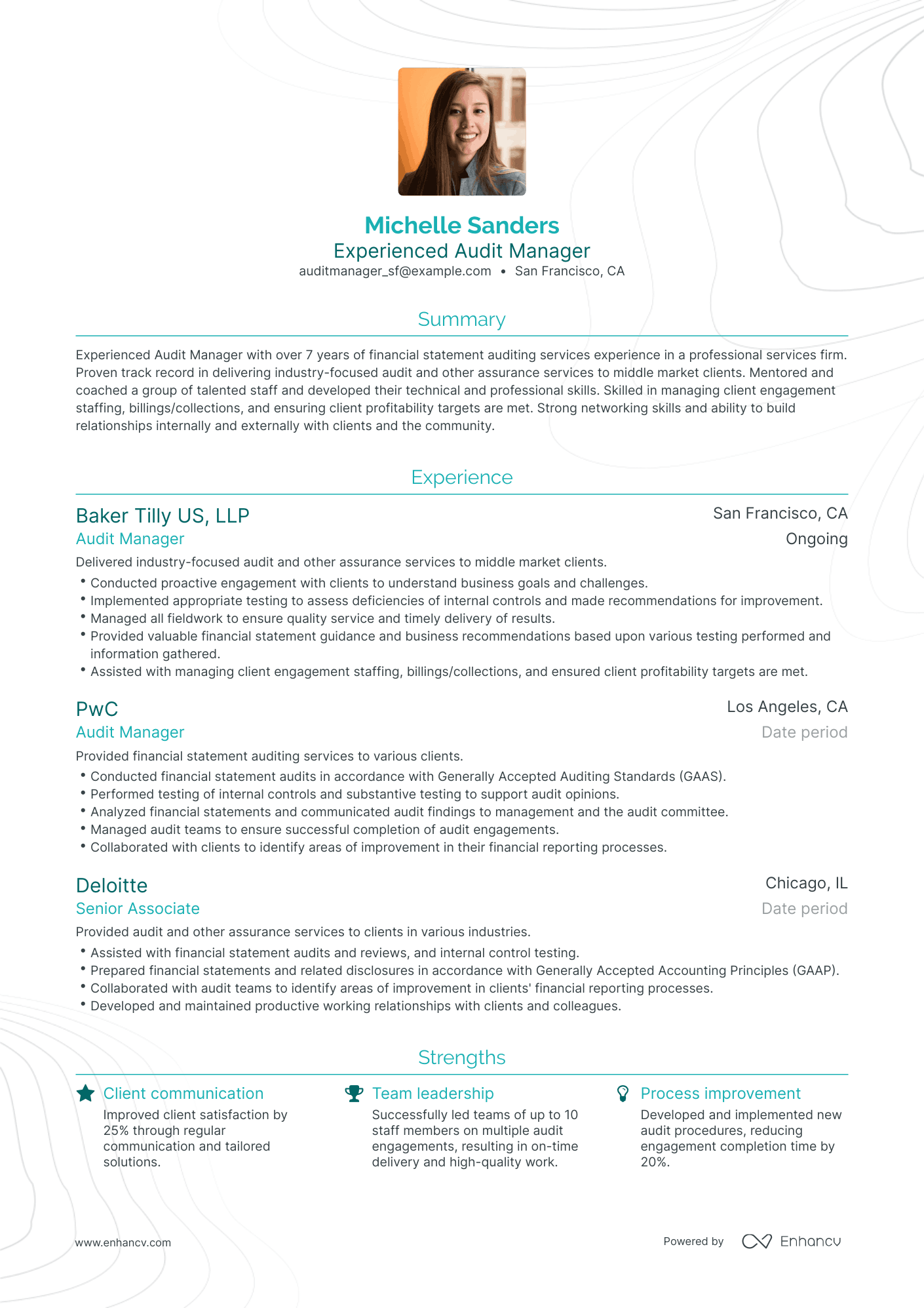 5 Audit Manager Resume Examples & Guide for 2023
