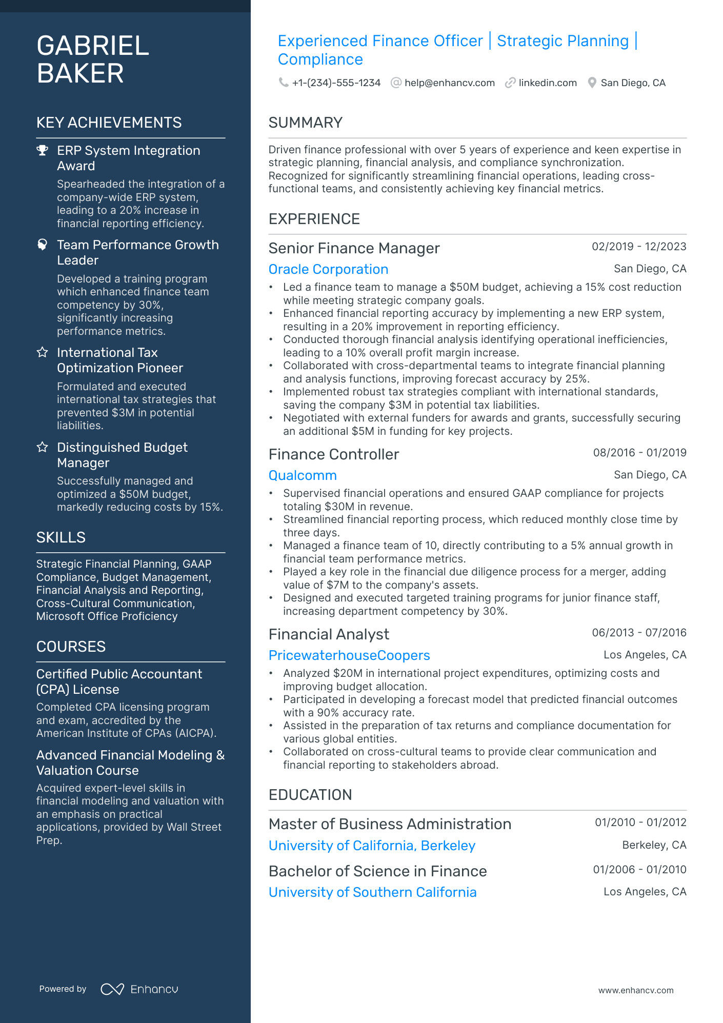 10 Finance Officer Resume Examples & Guide for 2026