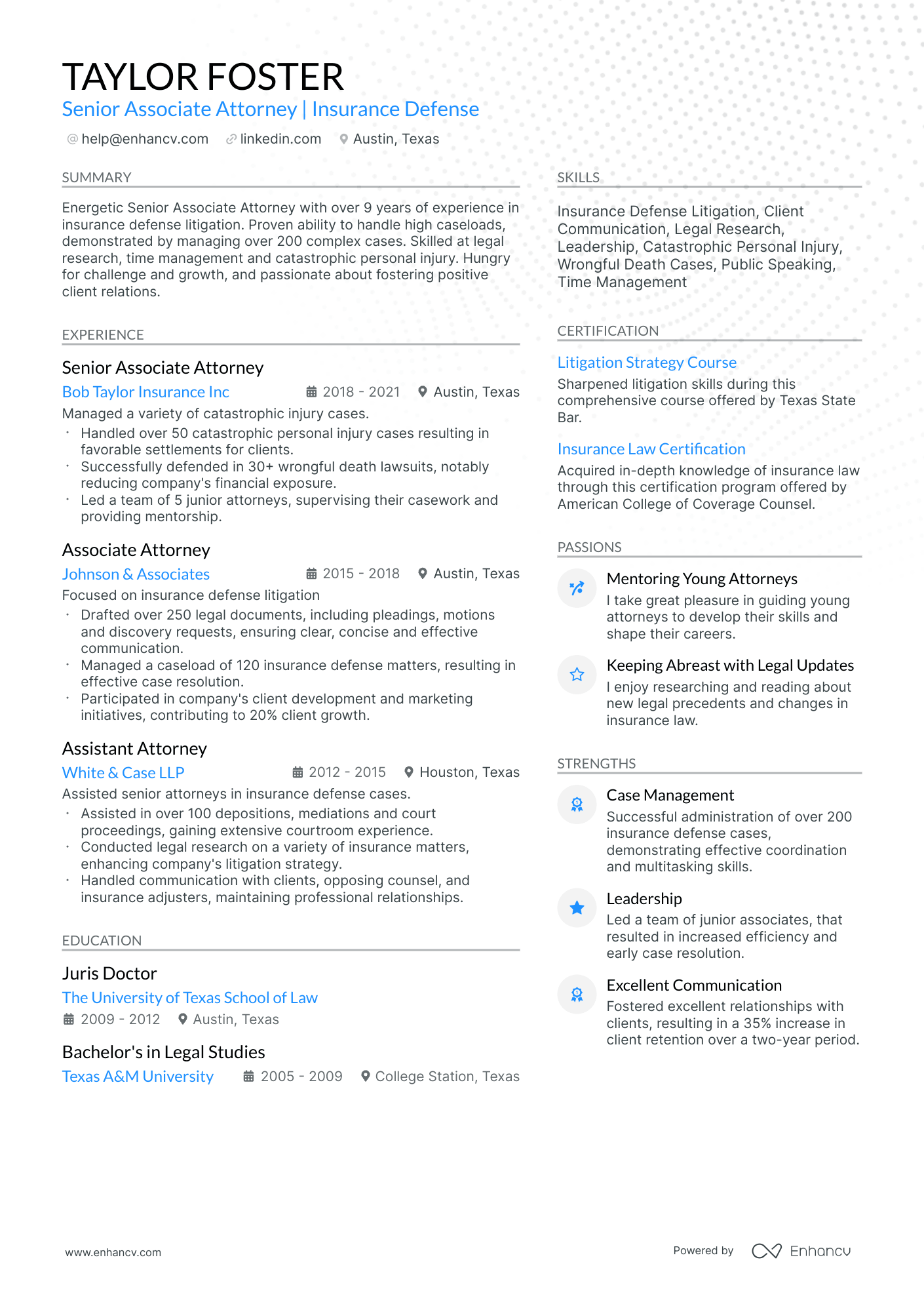 10 Associate Attorney Resume Examples & Guide for 2026